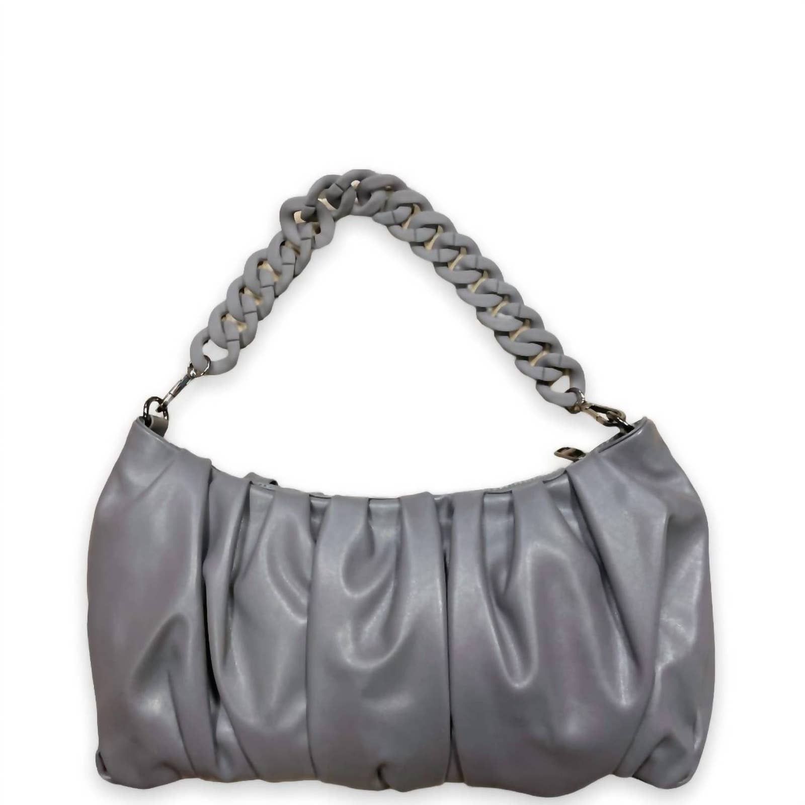 Chinese Laundry Cora Chain Link Pleated Soft Nappa Hobo Bag In Grey ...