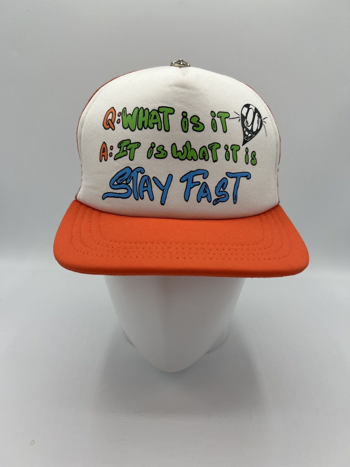 Chrome Hearts Chrome Hearts Matty Boy Stay Fast Question Trucker Hat ...
