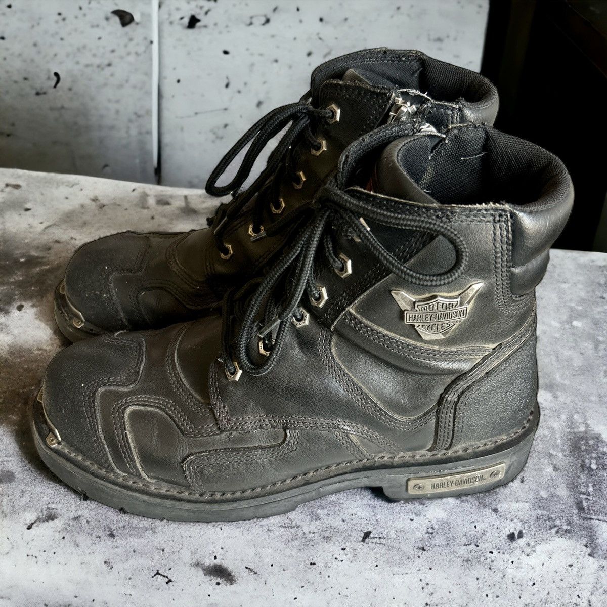 Harley Davidson Harley Davidson Riding Boots - Triple Stitched Leather ...