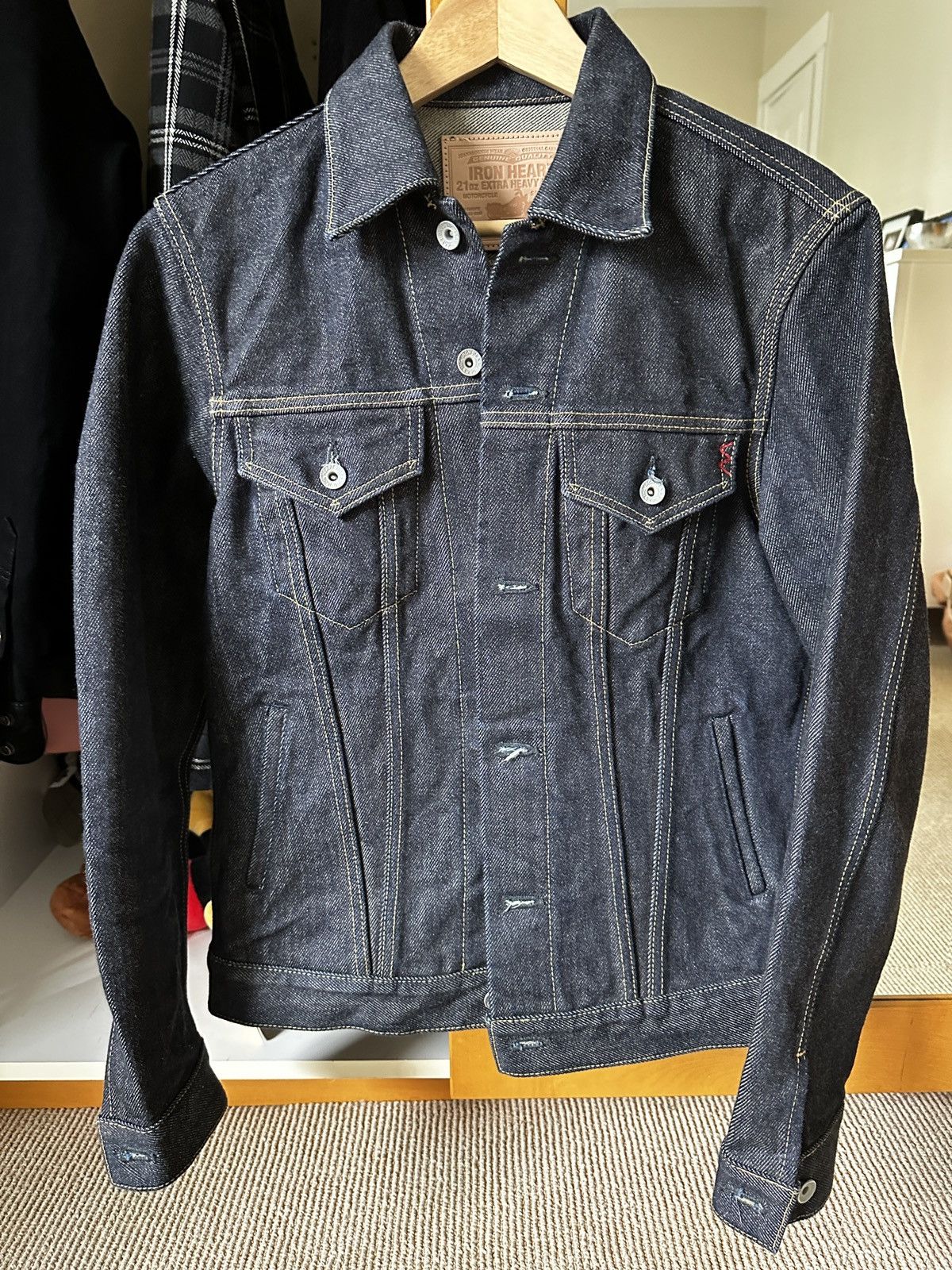 Iron Heart 21oz Selvedge Denim Modified Type III Jacket - Indigo | Grailed