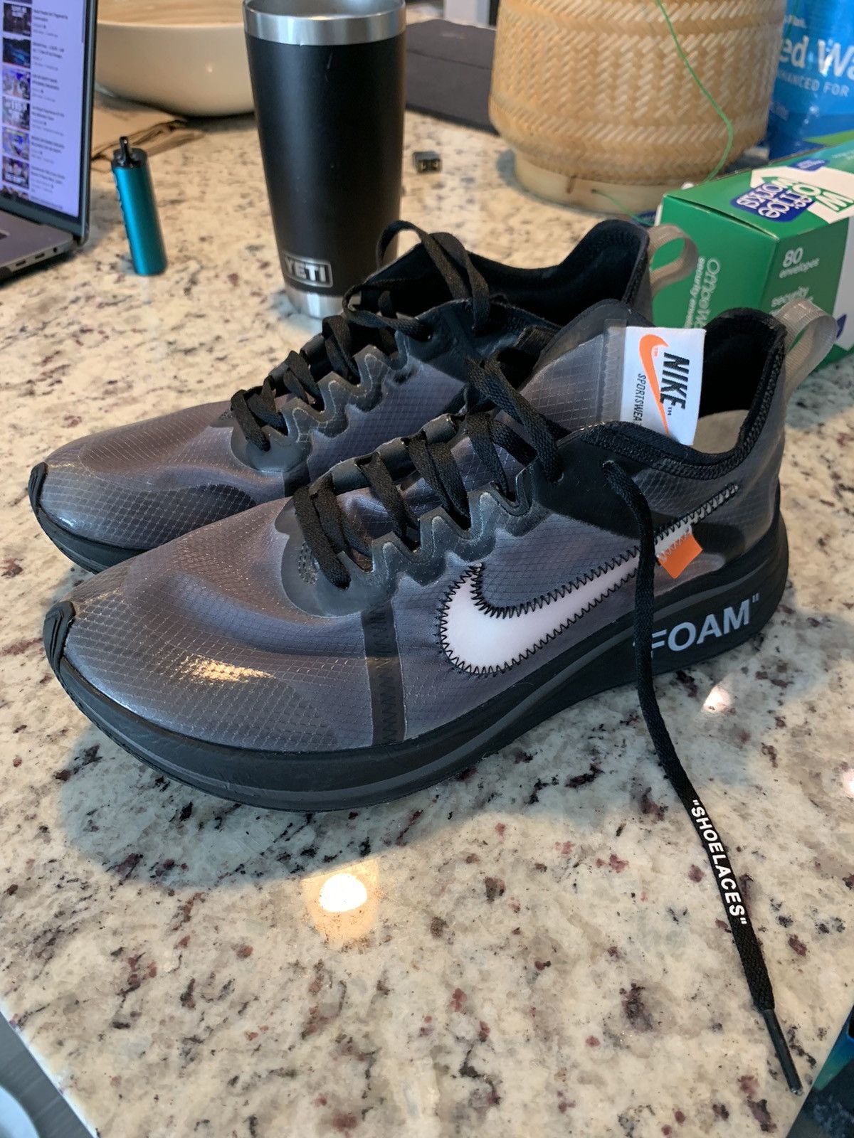 Nike OFF-WHITE x Zoom Fly SP Black 2018 | Grailed