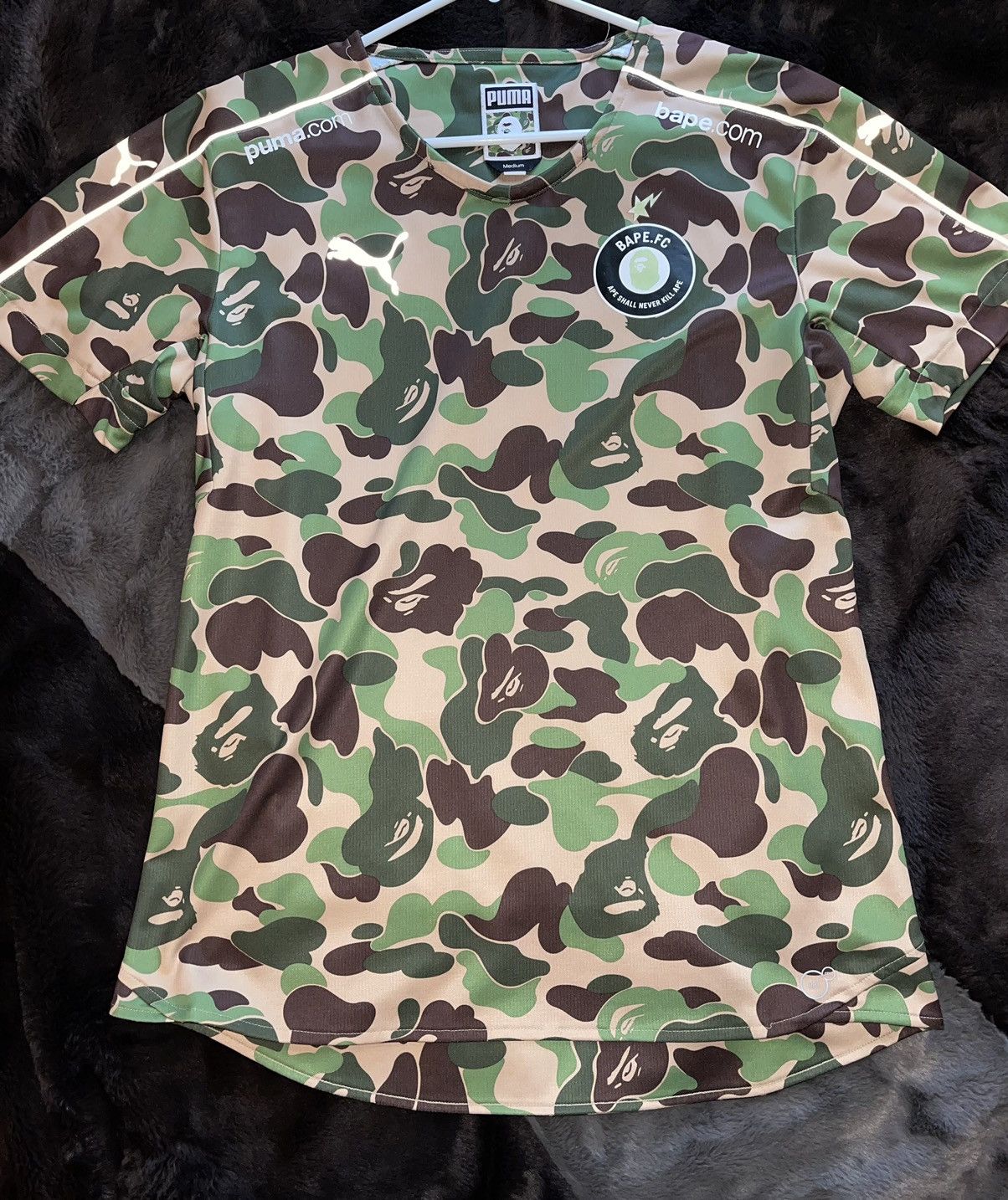Bape Bape X Puma ABC Camo Soccer Jersey | Grailed