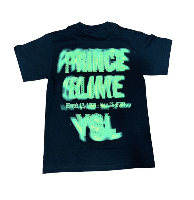 Streetwear YSL LIL KEED MEMORIAL TEE YOUNG THUG TEE SHIRT BLACK SLIME ...