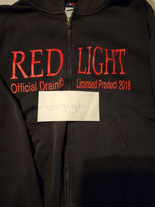 Drain Gang Bladee Red Light Zip Up Hoodie | Grailed