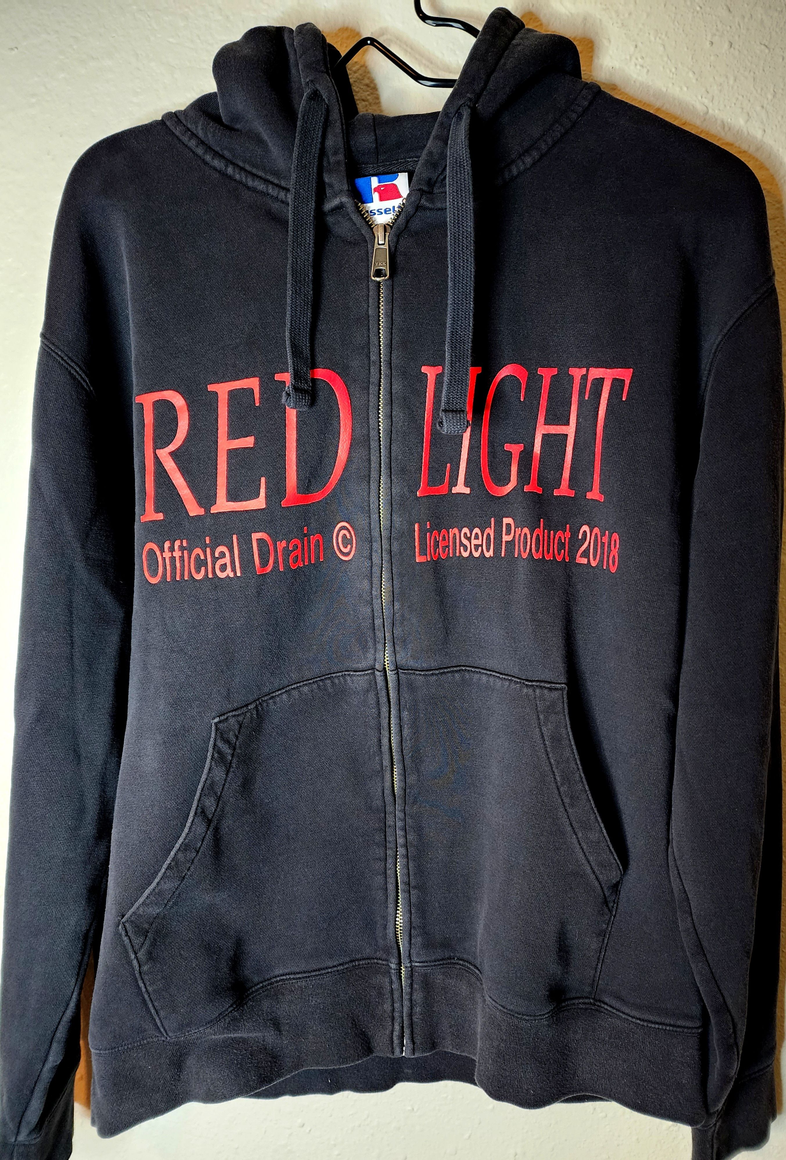 Drain Gang Bladee Red Light Zip Up Hoodie | Grailed