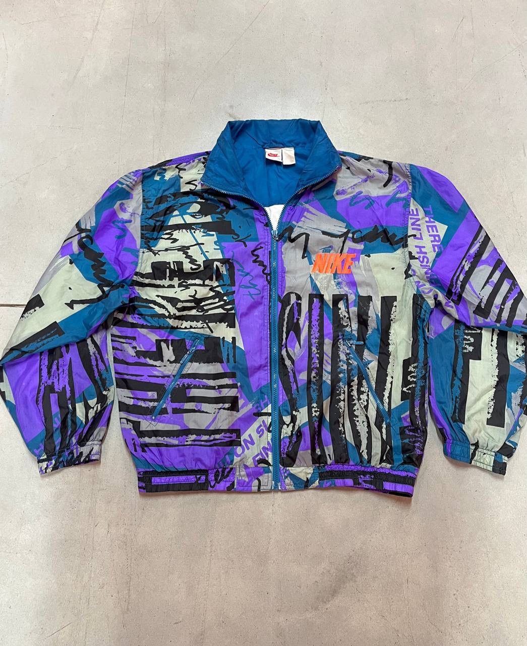 Nike 90's Rare Vintage Nike Jacket Acid Multicolor Rare Tracktop | Grailed