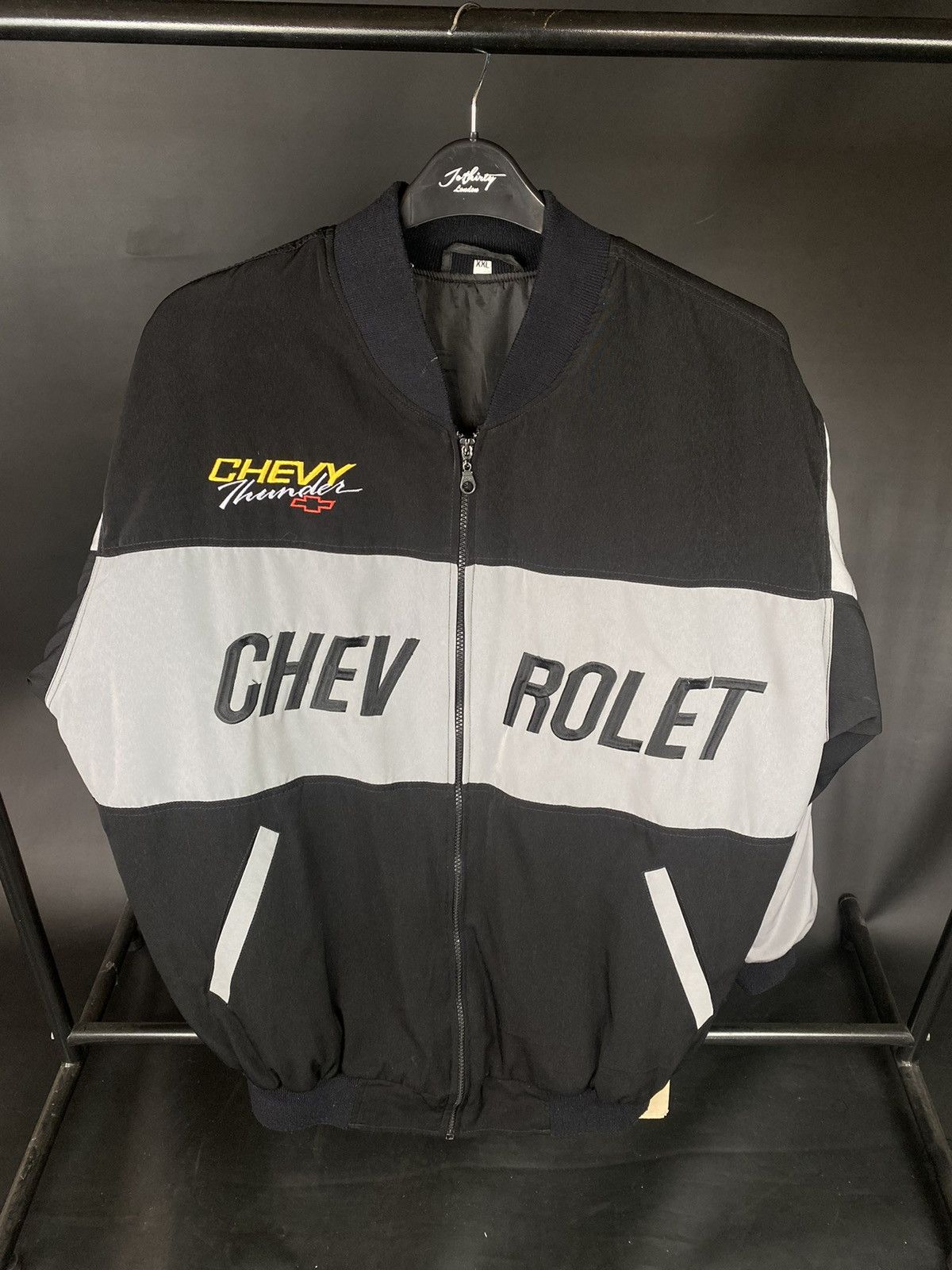 Chevy × Vintage VTG Bomber Jacket Chevrolet Chevy Thunder Racing | Grailed