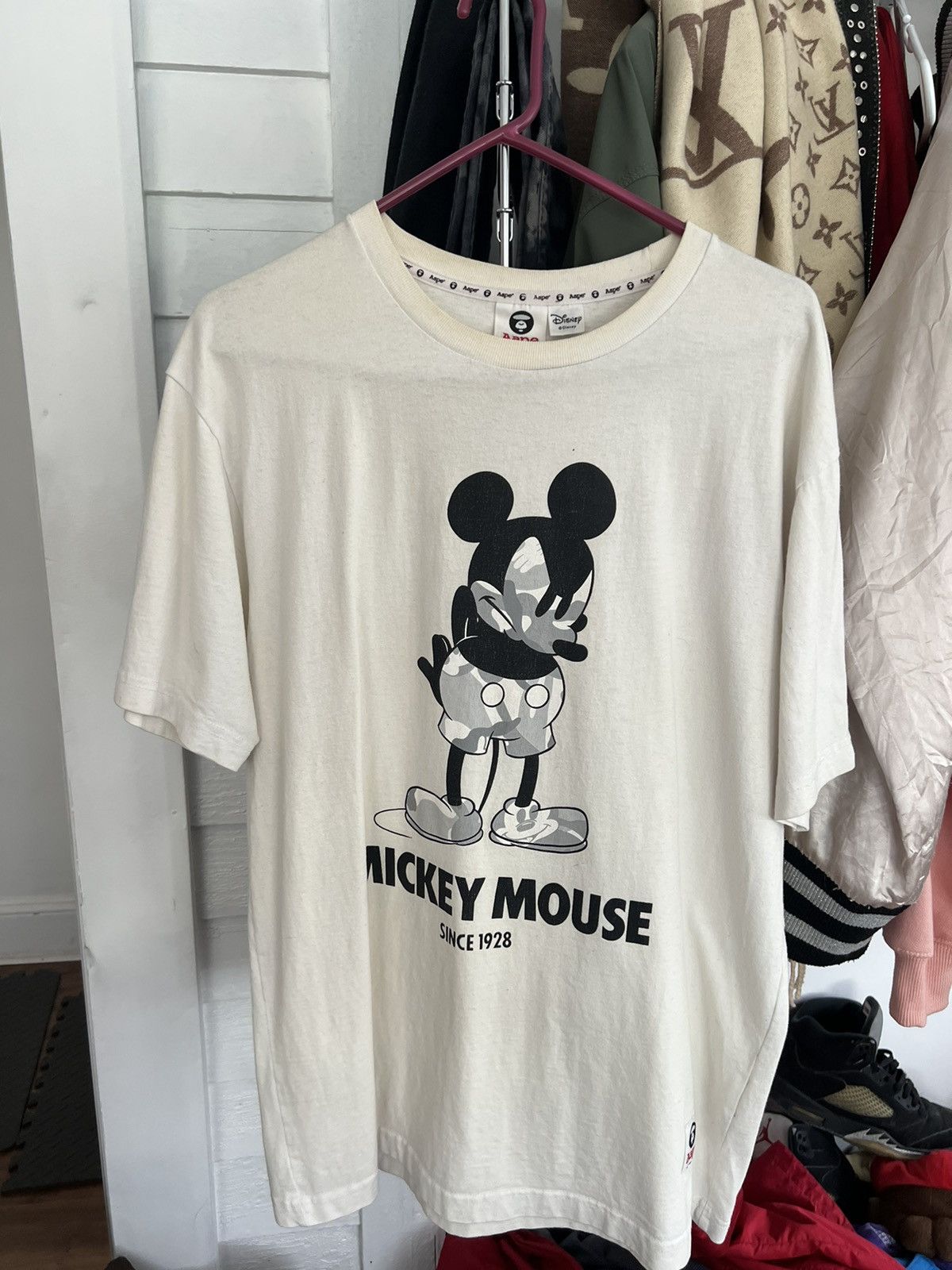 Aape × Disney Aape x Disney x Mickey Mouse tee | Grailed