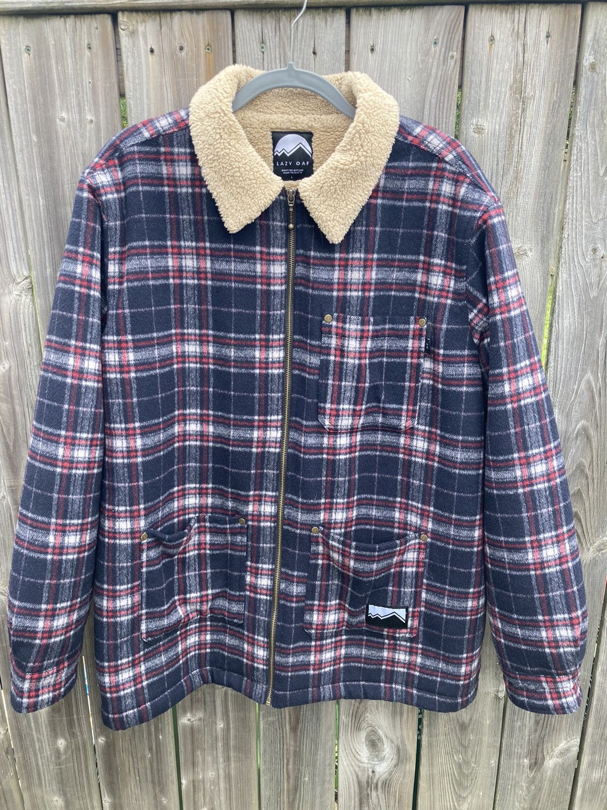 Lazy Oaf Lazy Oaf Plaid Sherpa-lined Jacket | Grailed