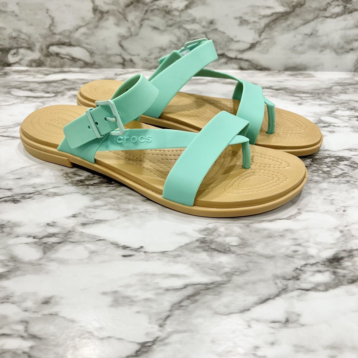 Crocs Crocs Tulum Toe Post Pistachio Sandals | Grailed