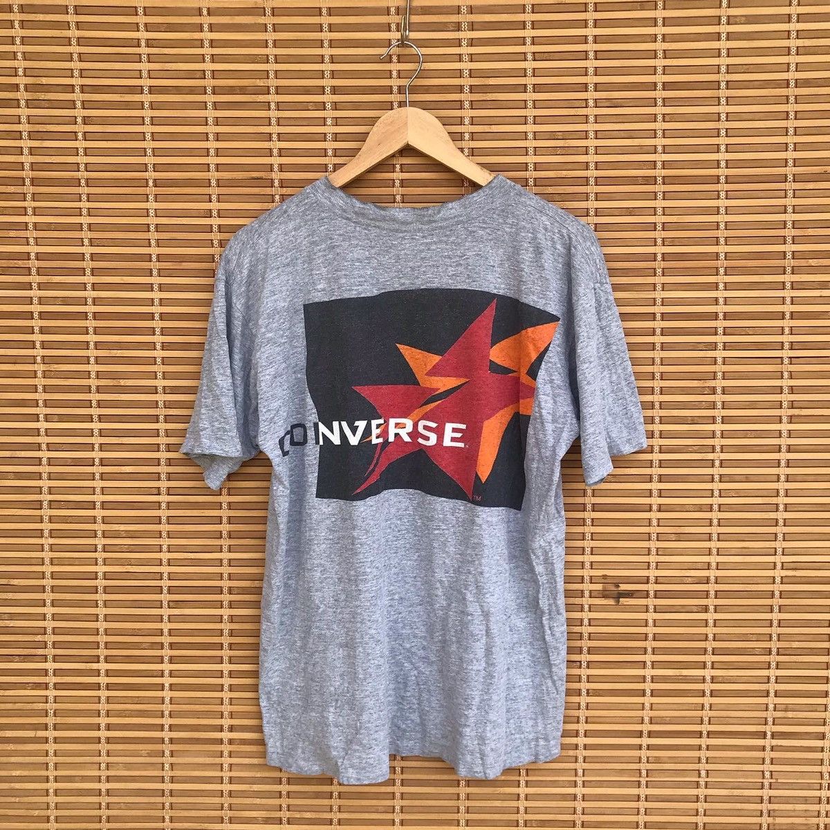 Vintage Rare Vintage Converse 90s flag logo trashed | Grailed