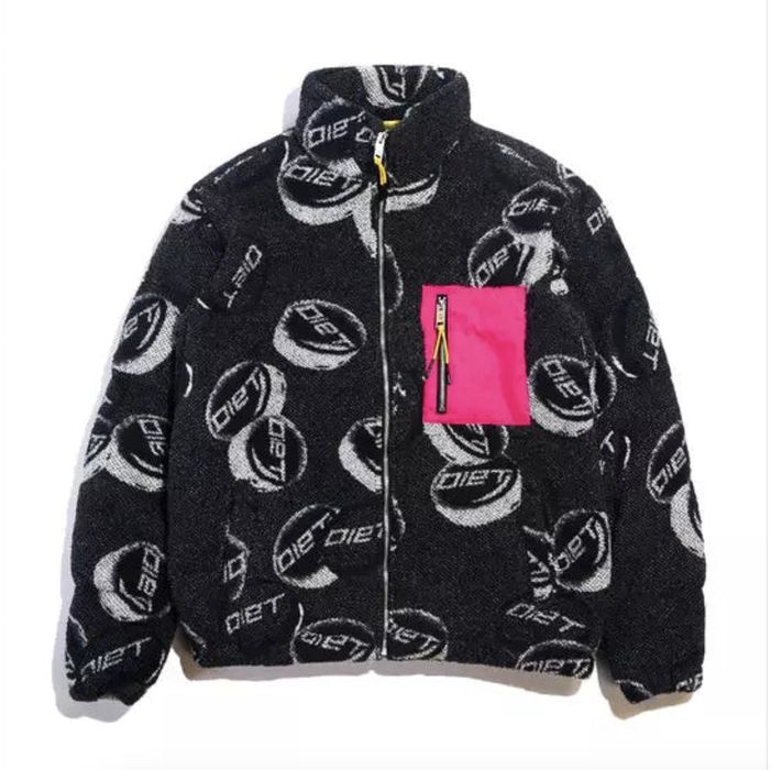 Diet Starts Monday Diet Starts Monday Fleece Pill Puffer Jacket RETAIL ...