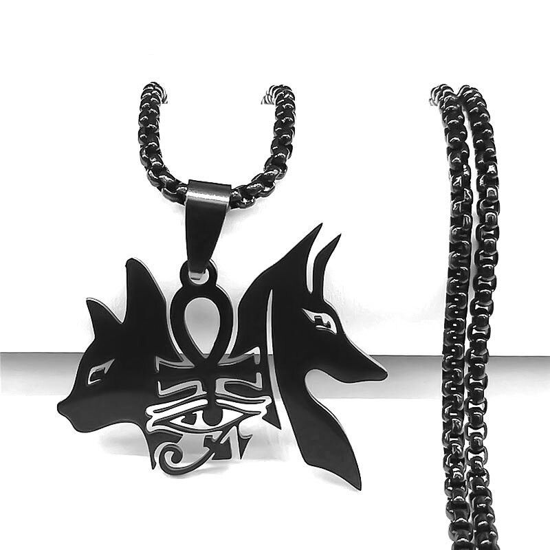 Diamond Pendant Anubis Ancient Egyptian Goddess Ankh Eye Horus Cross ...