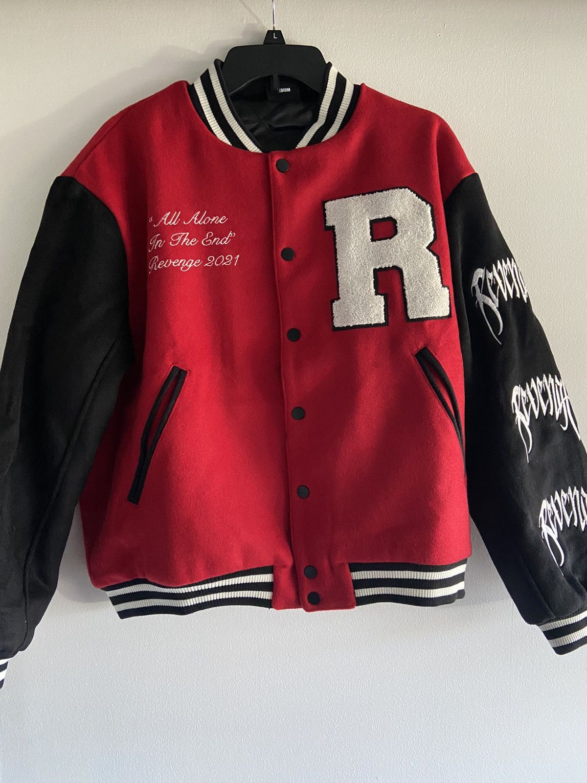 Revenge Revenge Red Varsity Jacket | Grailed