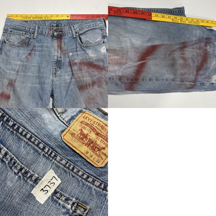 Levi's LEVI’S 569 Trashed Jeans Mens 36x32 Streetwear Artist Paint Work ...