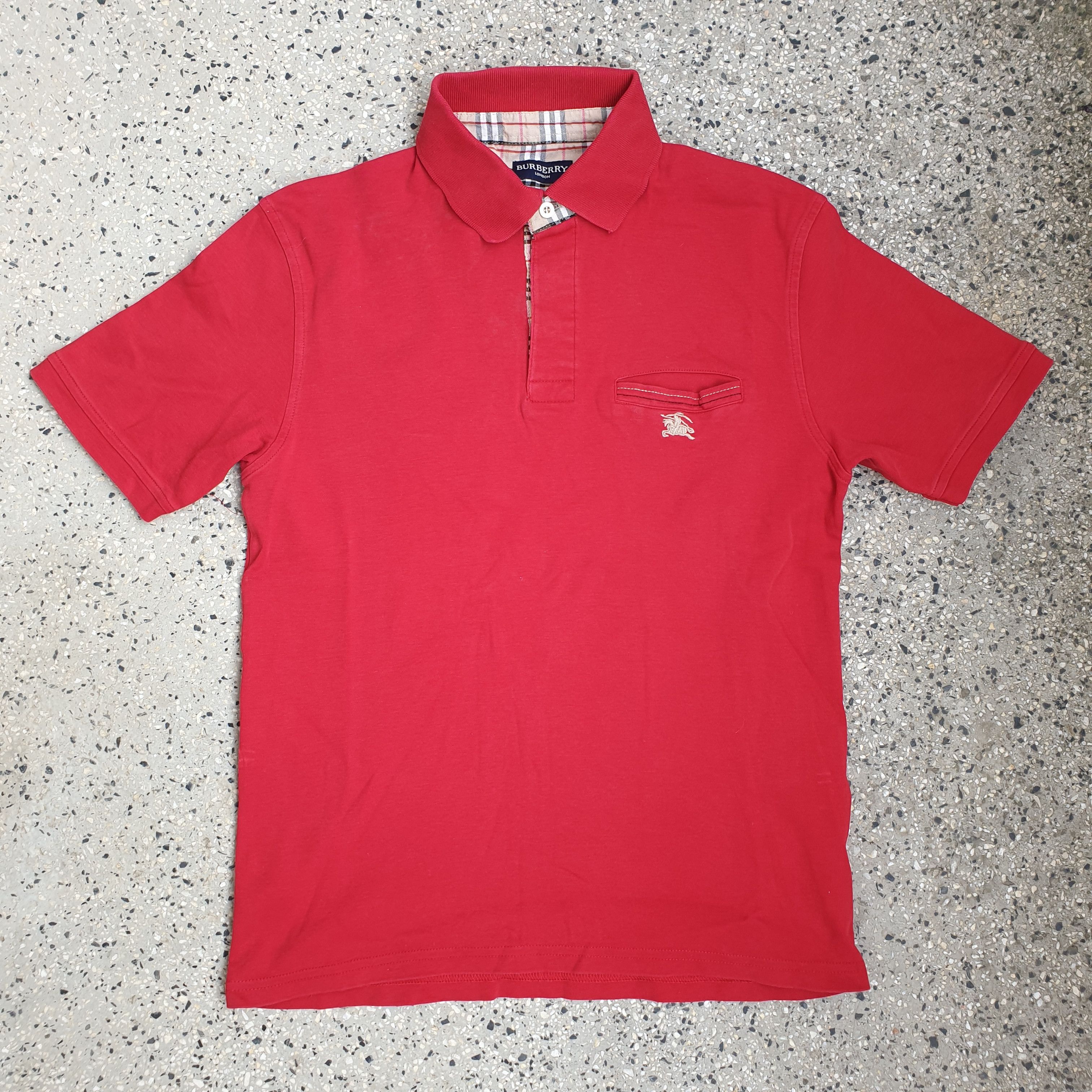 Burberry Burrberry London Short Sleeve Polo Shirt in Red | Grailed