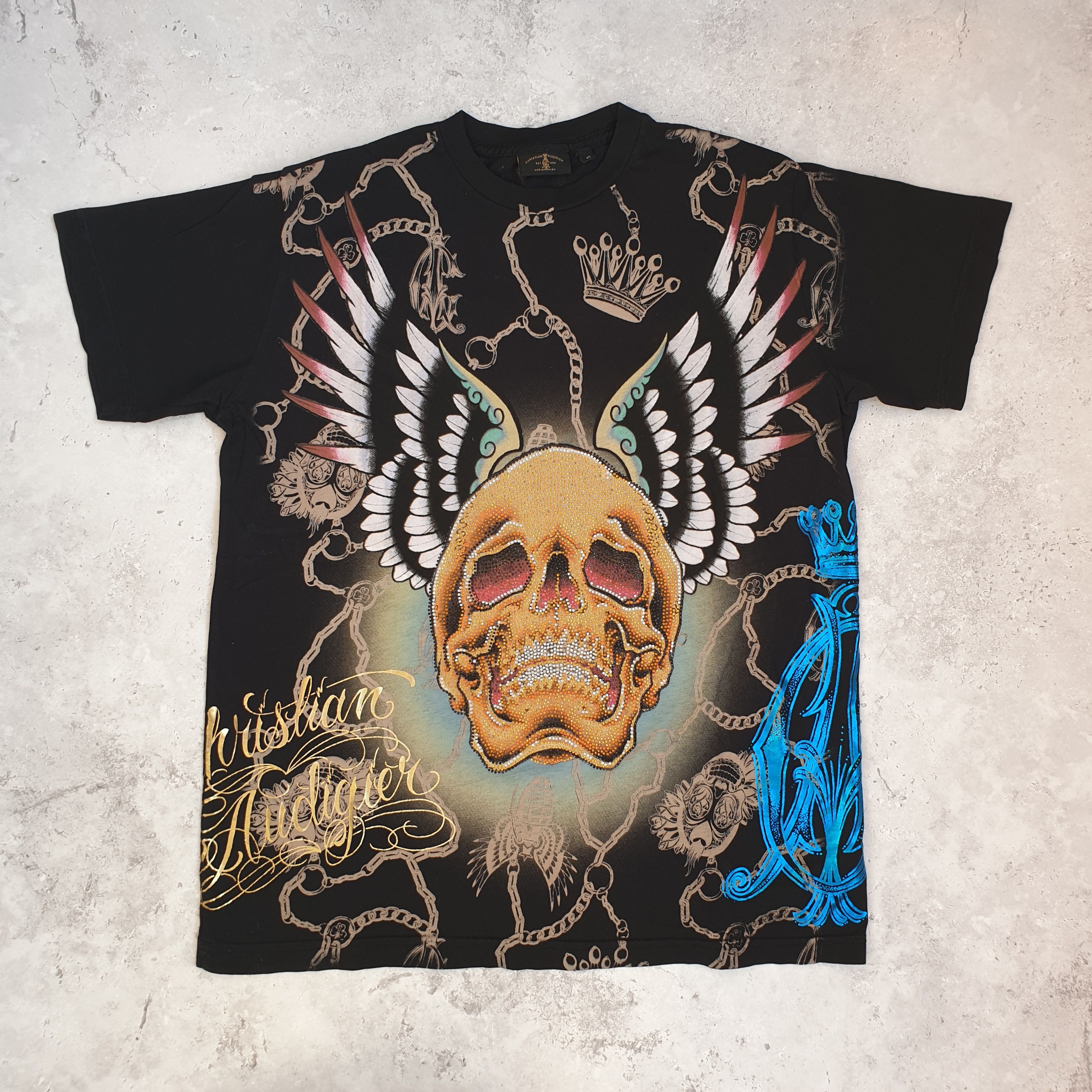 Christian Audigier × Ed Hardy Christian Audigier Skull T-shirt | Grailed