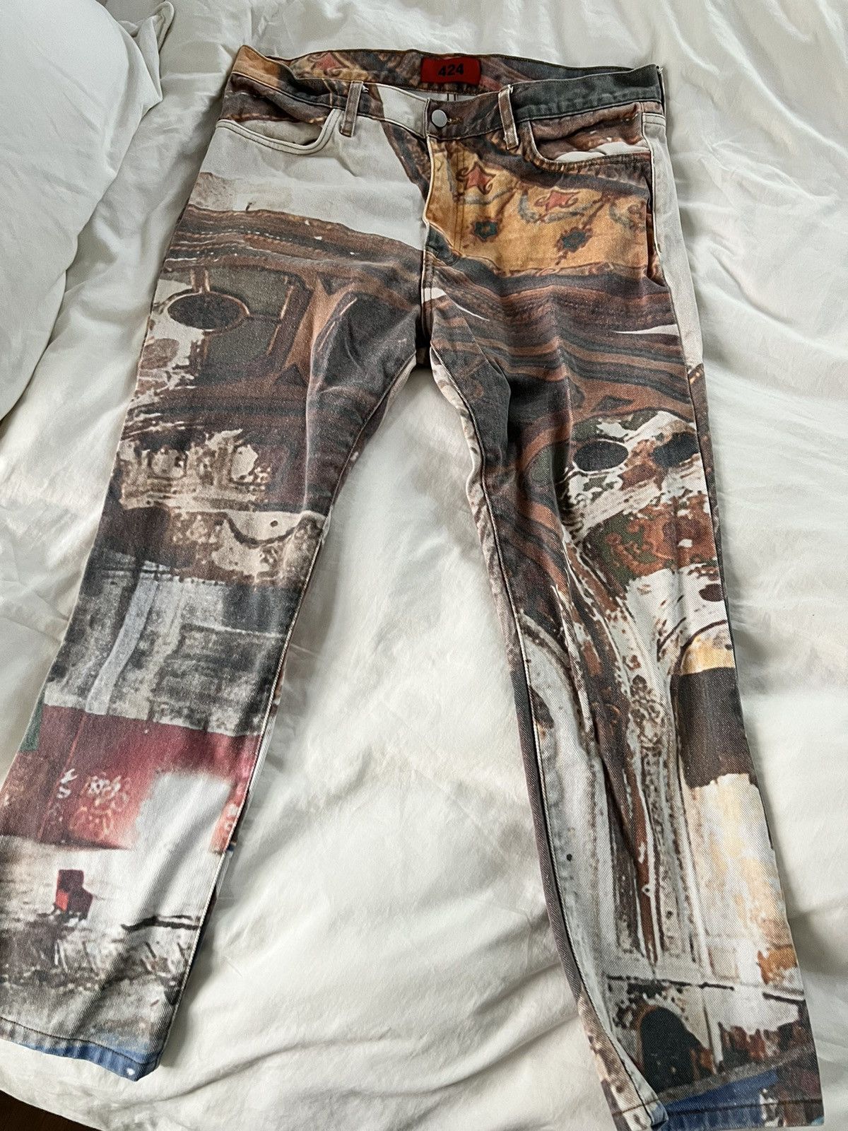 424 On Fairfax 424 Fairfax Eastown Theater Denim Pants Multicolor | Grailed