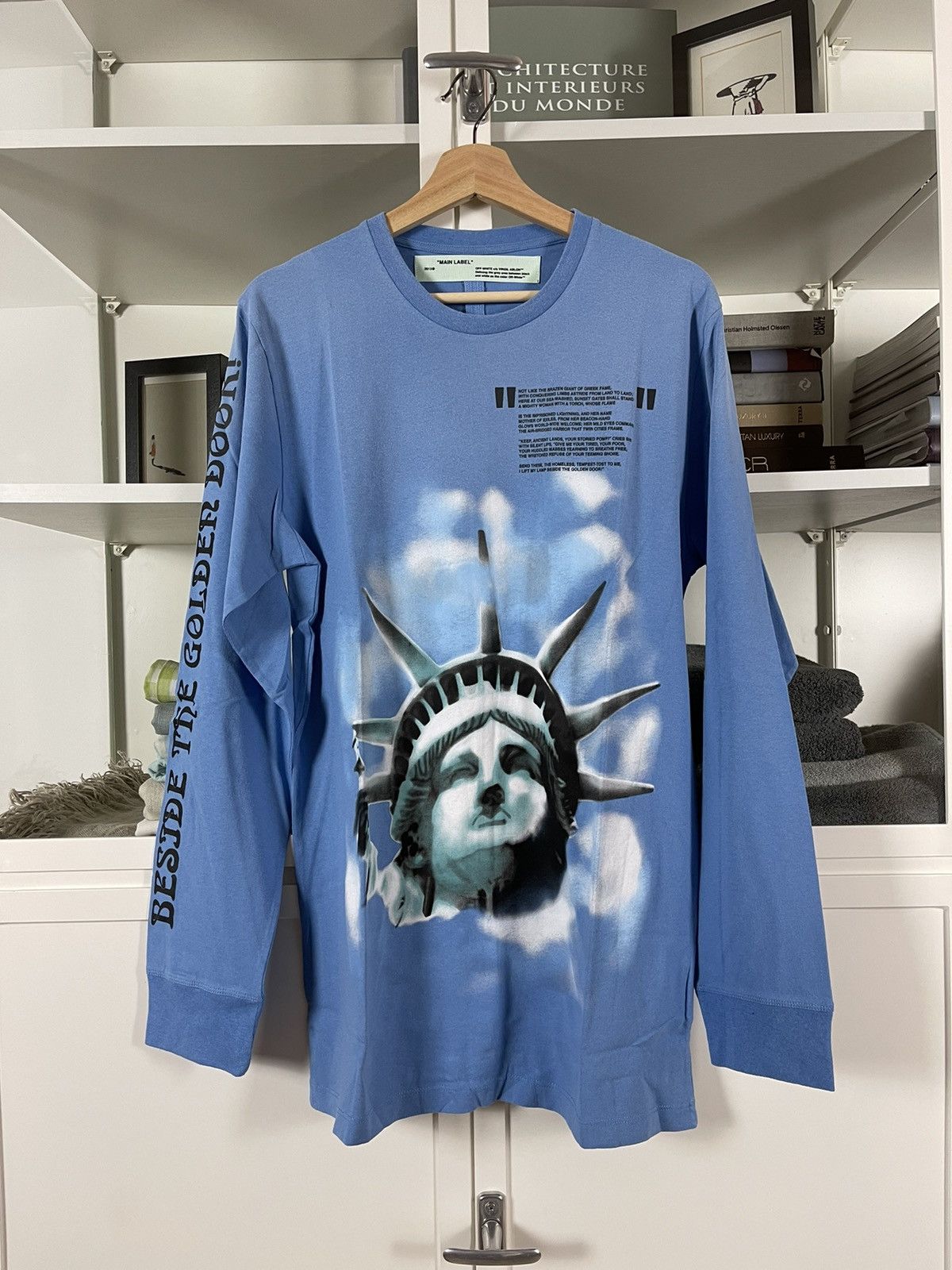 Off-White Statue of Liberty Longsleeve Blue | Grailed