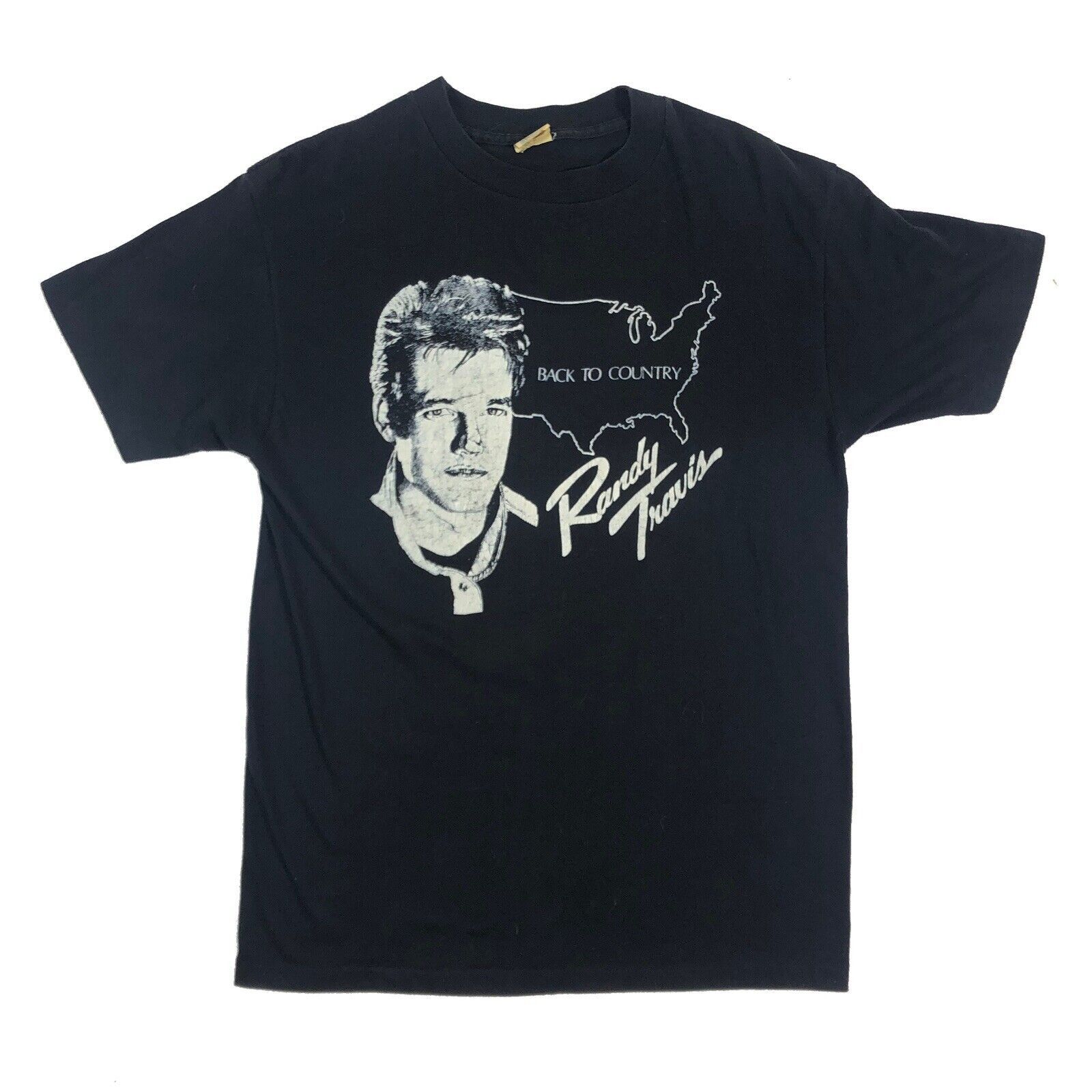 Vintage Vintage 80s Randy Travis Back To Country Single Stitch Tee ...