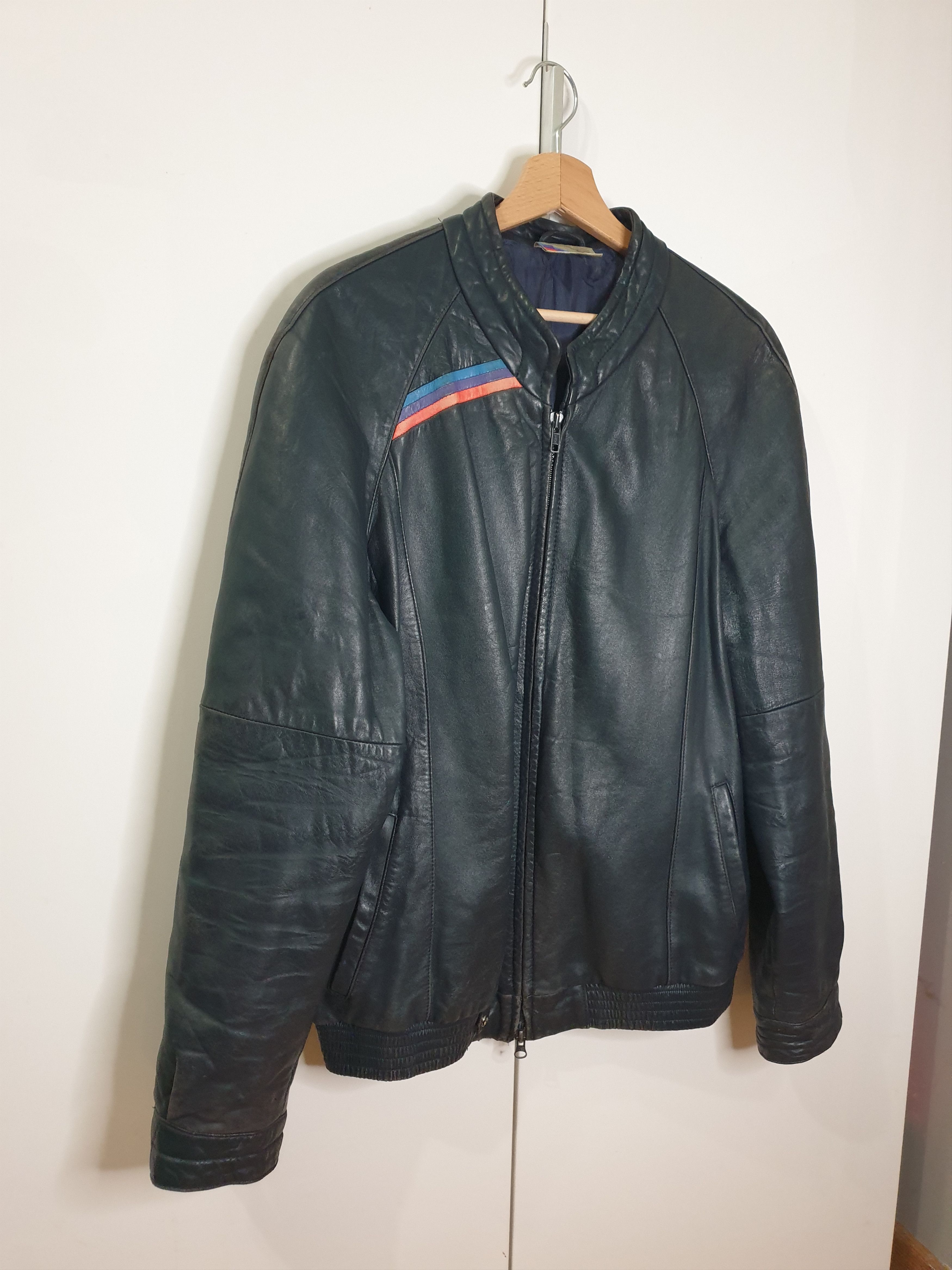 Bmw × Leather Jacket × Vintage Vintage 80s BMW M STYLE Nappa Leather ...