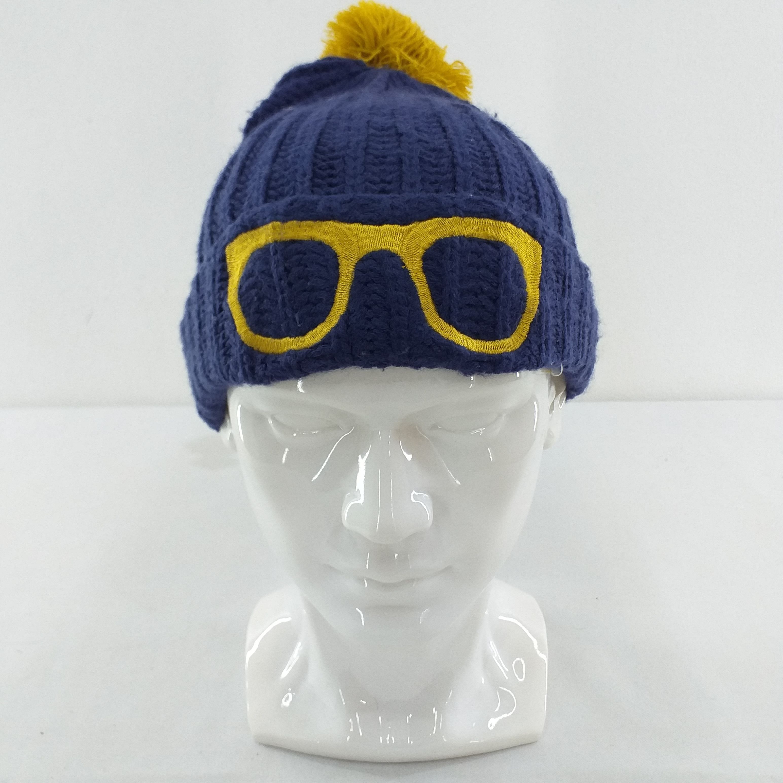 Streetwear Spectacles Embroidery Design Snow Cap Hat Banie -BN171 | Grailed