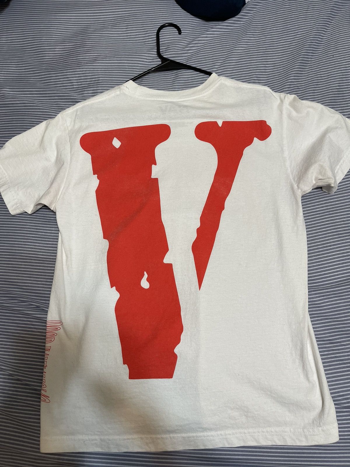 Vlone White and Red Nav Vlone T | Grailed