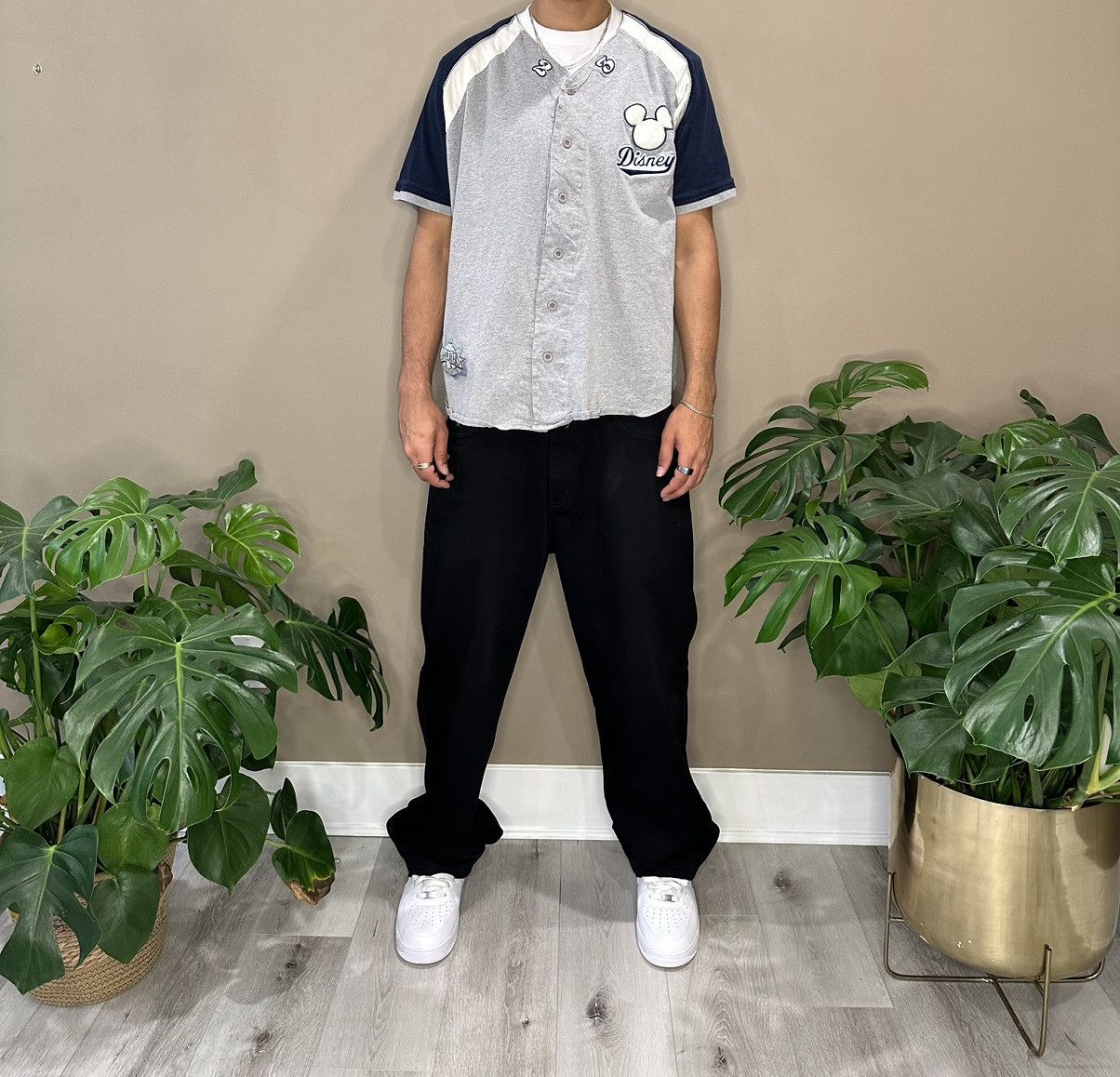 Disney Walt Disney studios Mickey Mouse baseball jersey baggy boxy ...