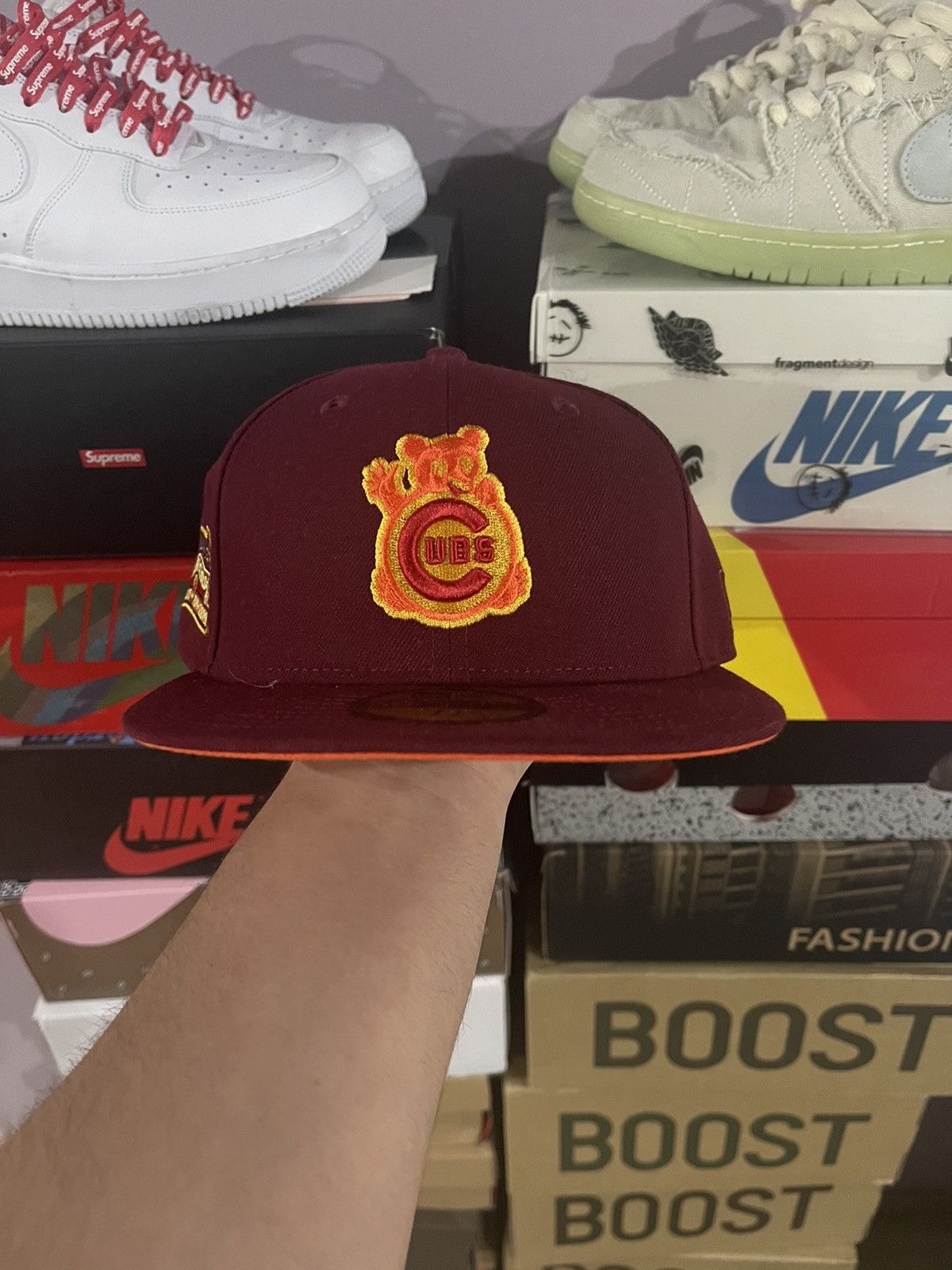 Hat Club × New Era Hat Club Exclusive Badlands Cubs Hat 7 3/8 Maroon ...