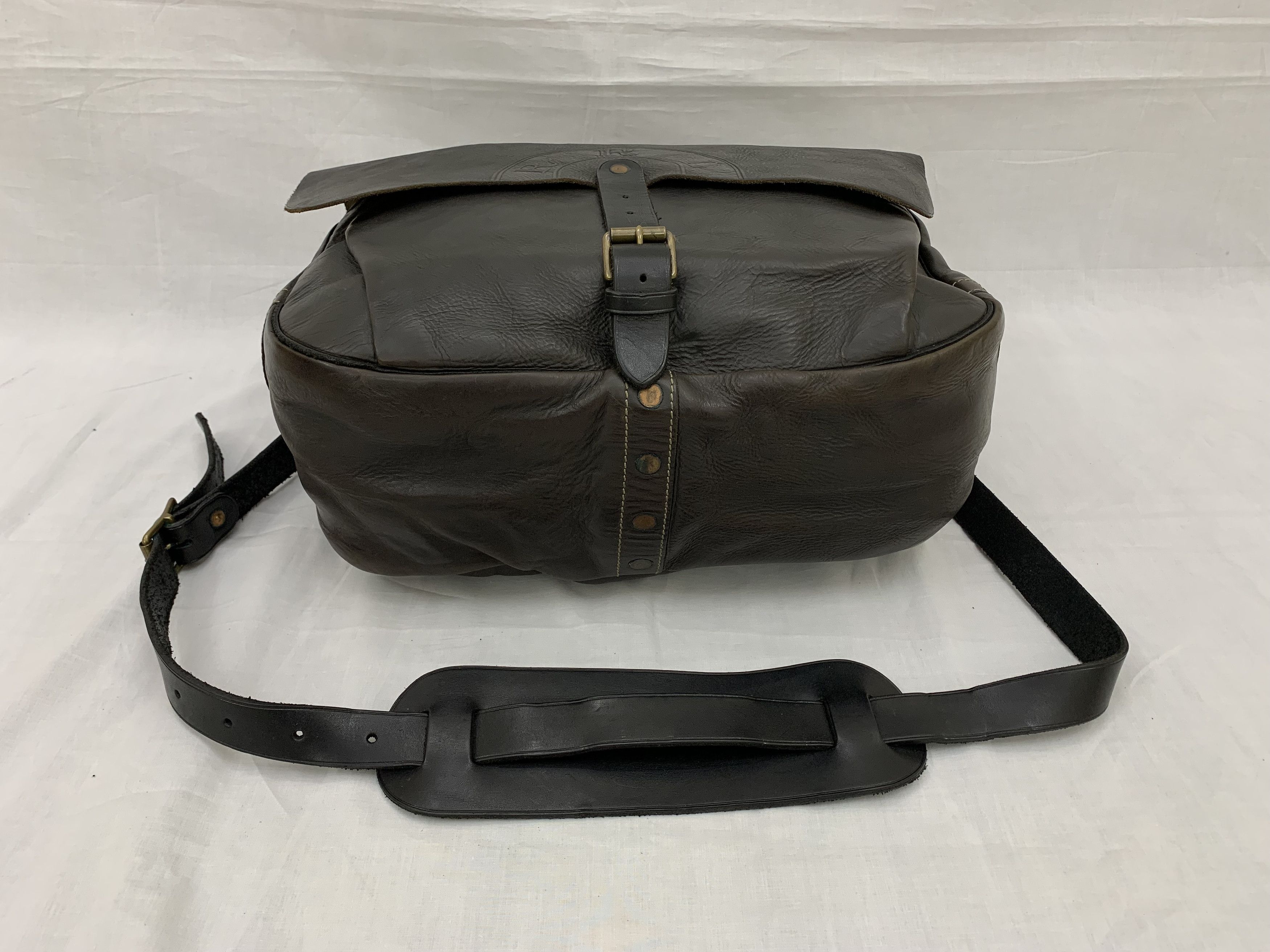 RRL Ralph Lauren × Ralph Lauren × Vintage Double RL Tumbled Leather ...