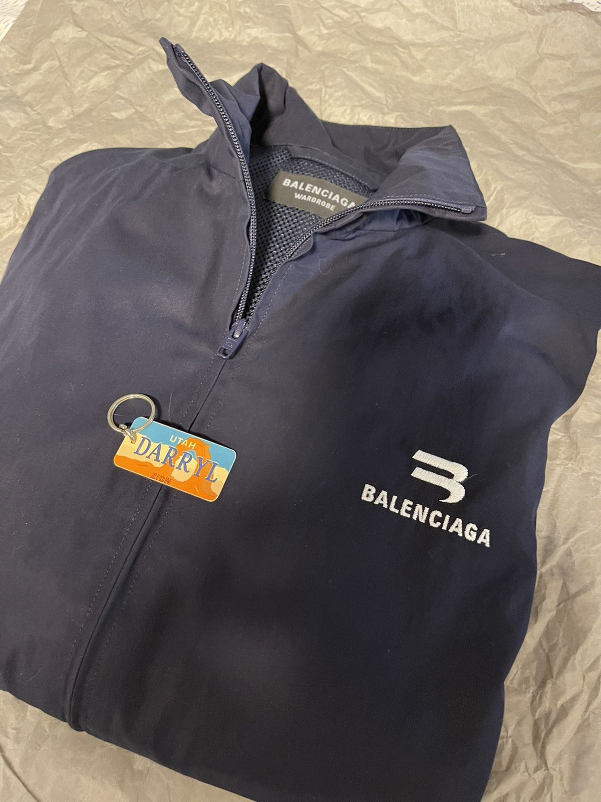 Balenciaga Balenciaga Sporty B Track Jacket Navy | Grailed