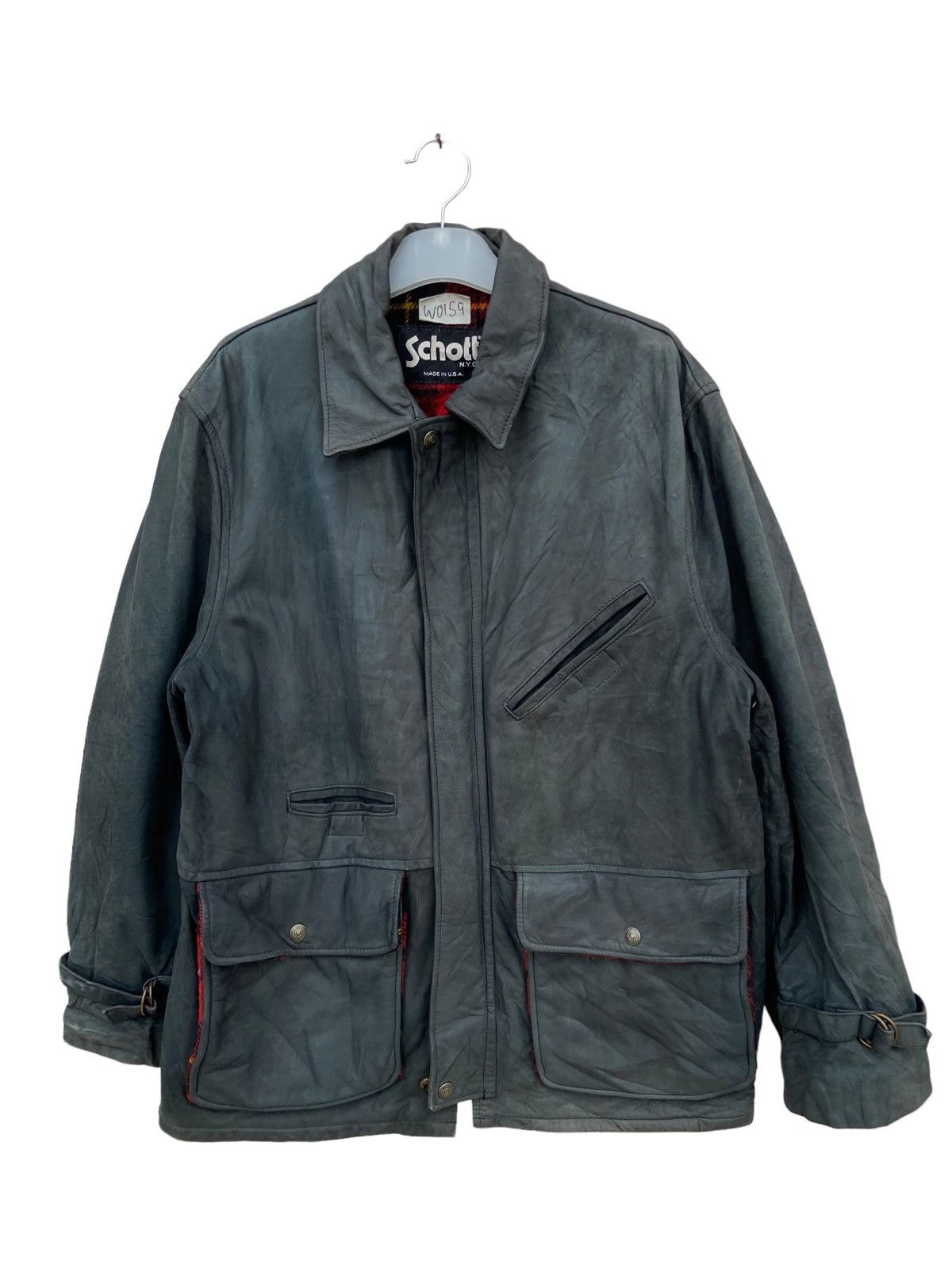 Schott × Vintage Vintage Schott NYC Sun Faded Style Leather Jacket ...