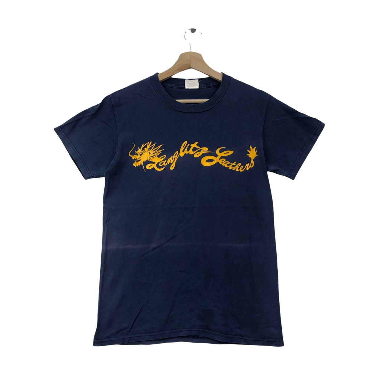 Racing × Vintage Vtg LANGLITZ LEATHERS Dragon Motorcycle Biker Tee ...