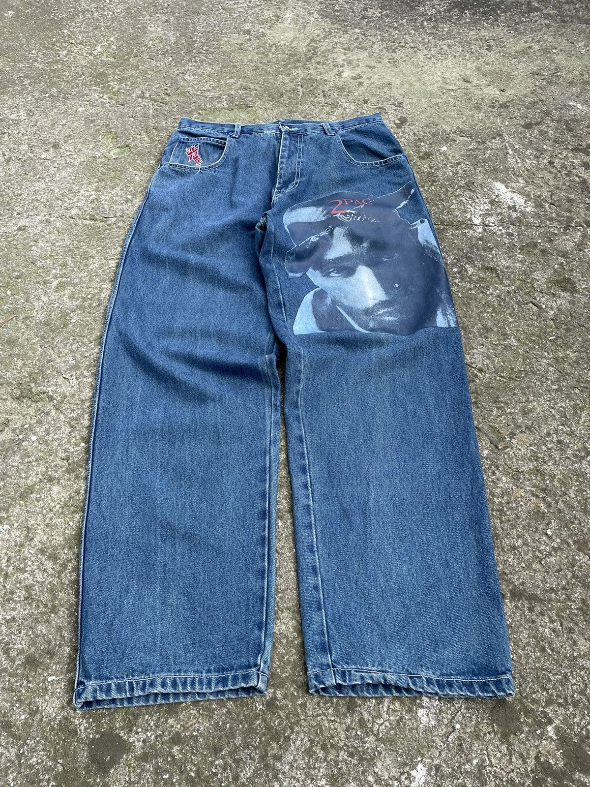 Vintage 🥵🔥🥵Vintage Makaveli Tupac Baggy Denim Printed Pants Jeans | Grailed