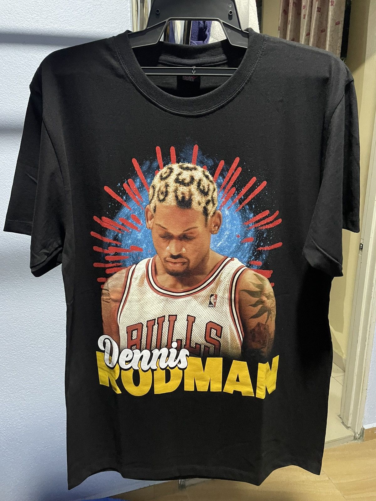 NBA × Rap Tees × Vintage NBA dennis rodman raptee modern bootleg big ...