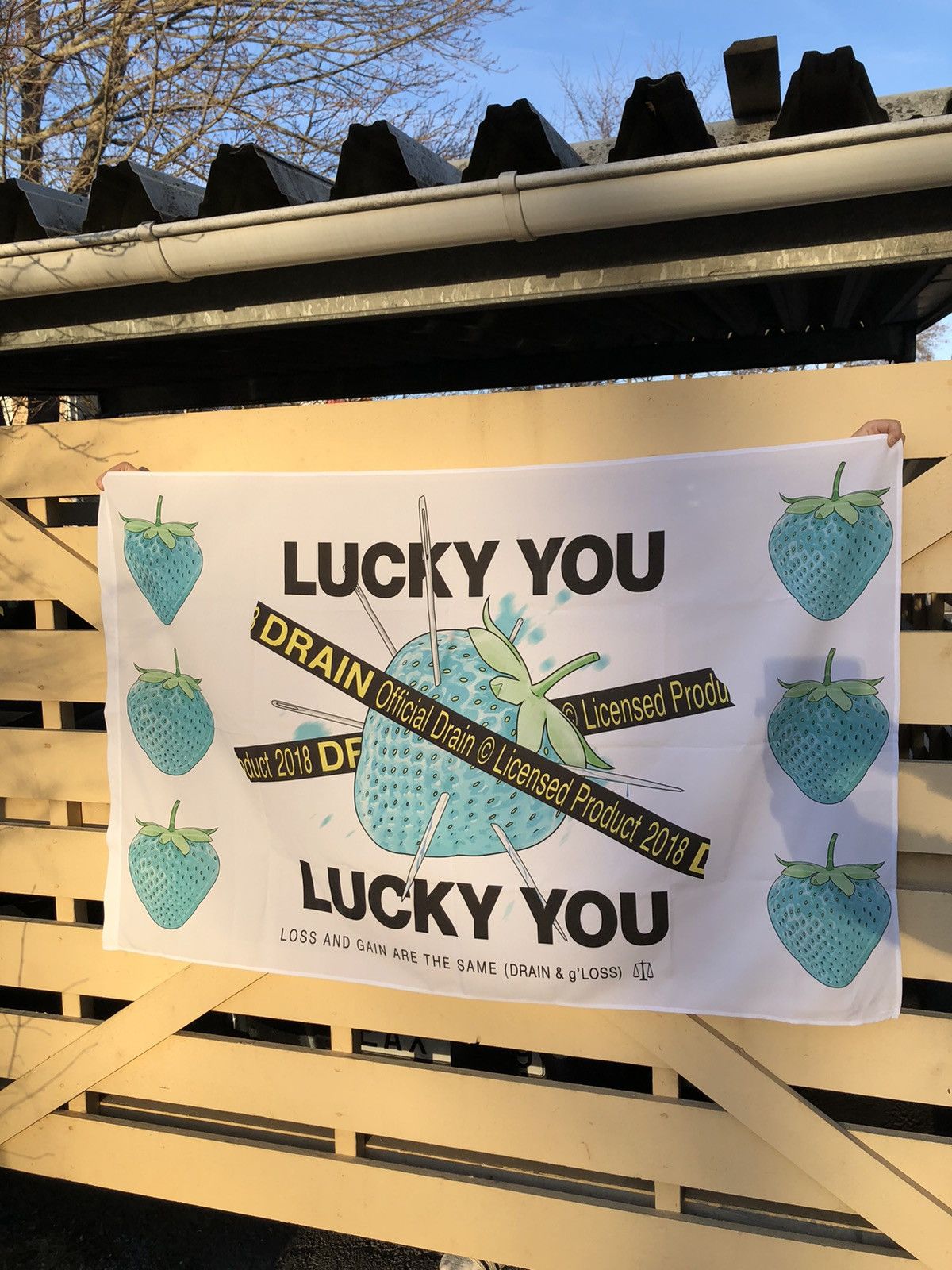 Drain Gang Bladee Lucky You Flag | Grailed