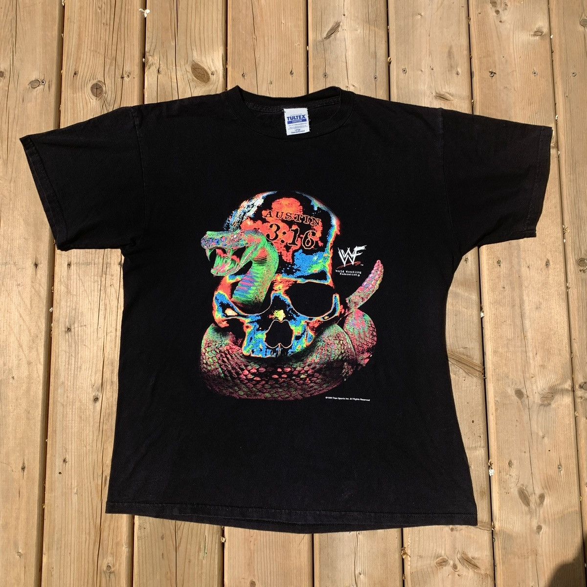 Vintage Vintage 1999 WWF Steve Austin 3:16 Skull & Snake Shirt | Grailed