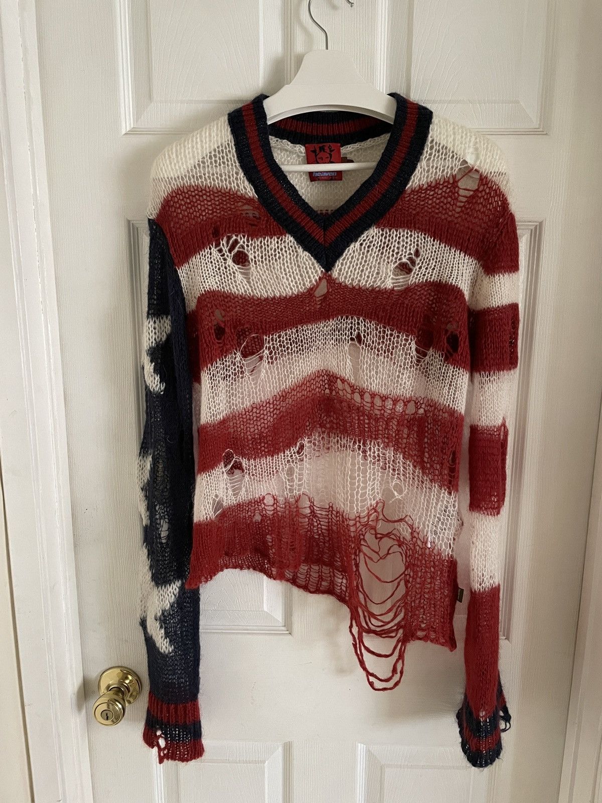 Heaven by Marc Jacobs heaven by Marc Jacobs American flag knit sweater ...