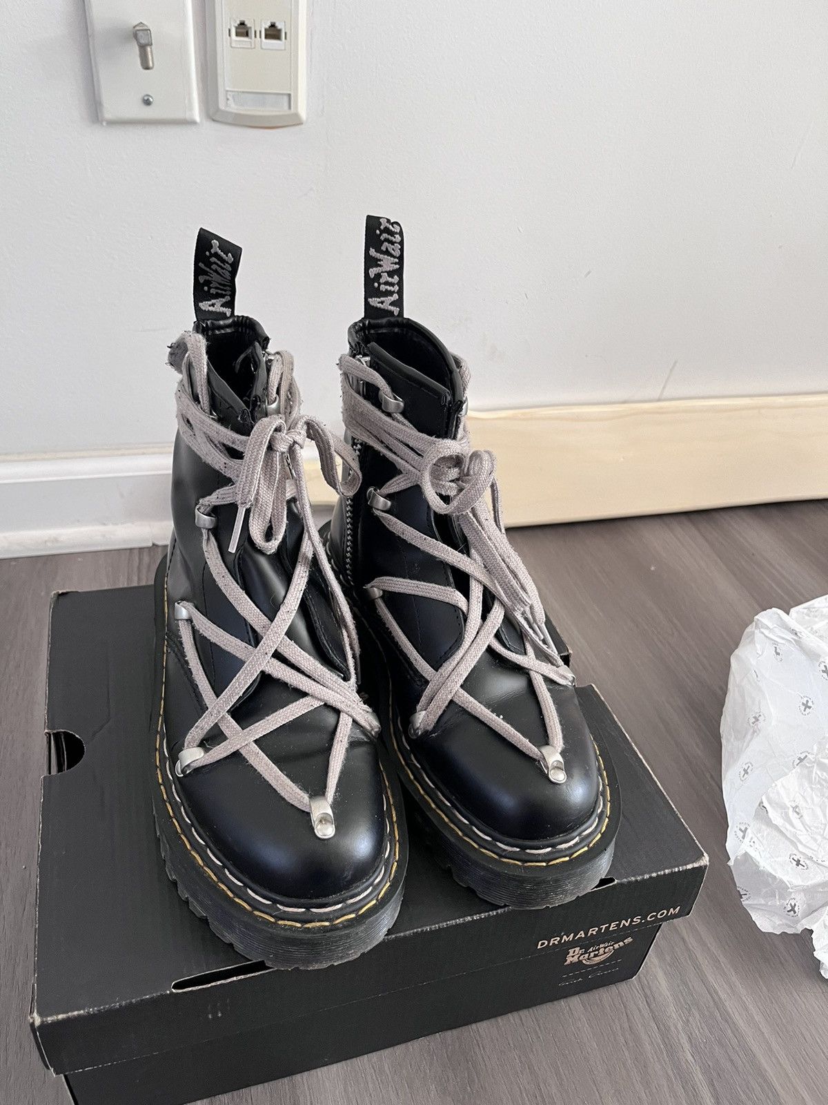 Dr. Martens × Rick Owens Rick Owen x Doc Marten 1460 bex boots | Grailed