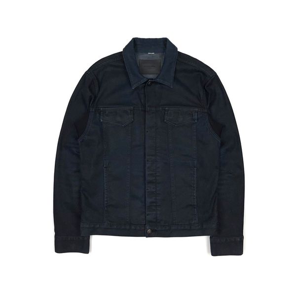Helmut Lang Helmut Lang Waxed Blue Ash Denim Biker Jacket | Grailed