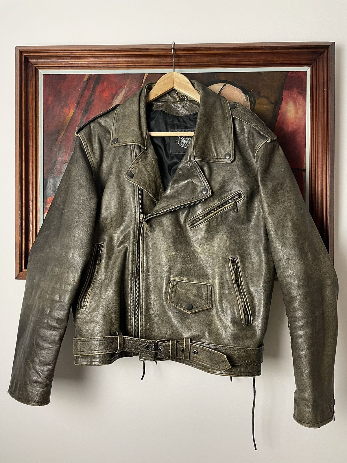Leather × Leather Jacket × Vintage Rare Vintage 90s Leather Jacket ...