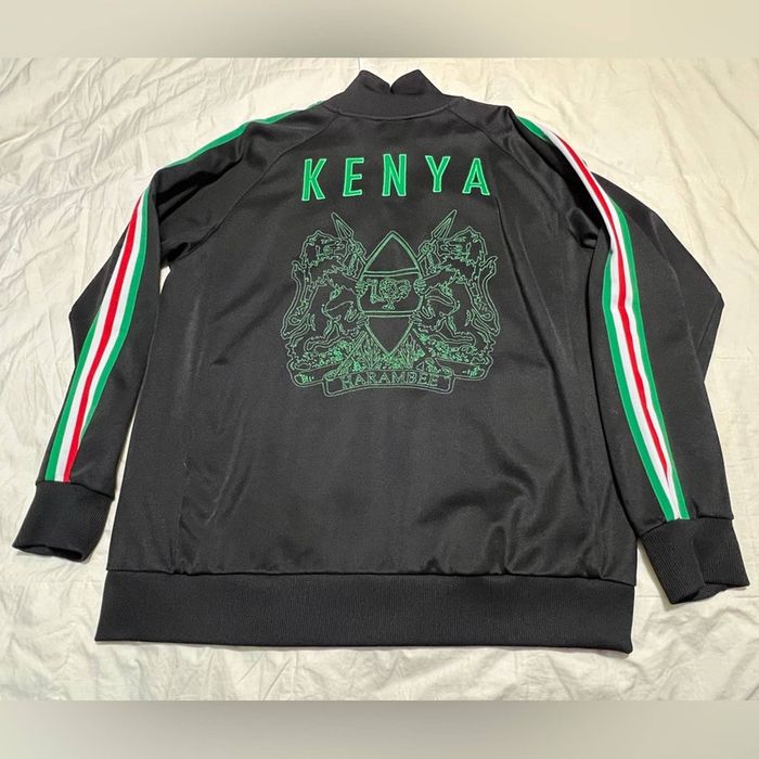 Adidas ADIDAS KENYA NATIONAL TRACK JACKET SIZE XL ALL EMBROIDERED | Grailed