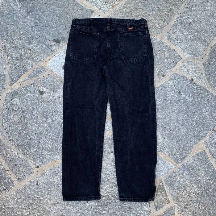 Vintage Rustler Faded Black Denim Jeans 36x29 | Grailed