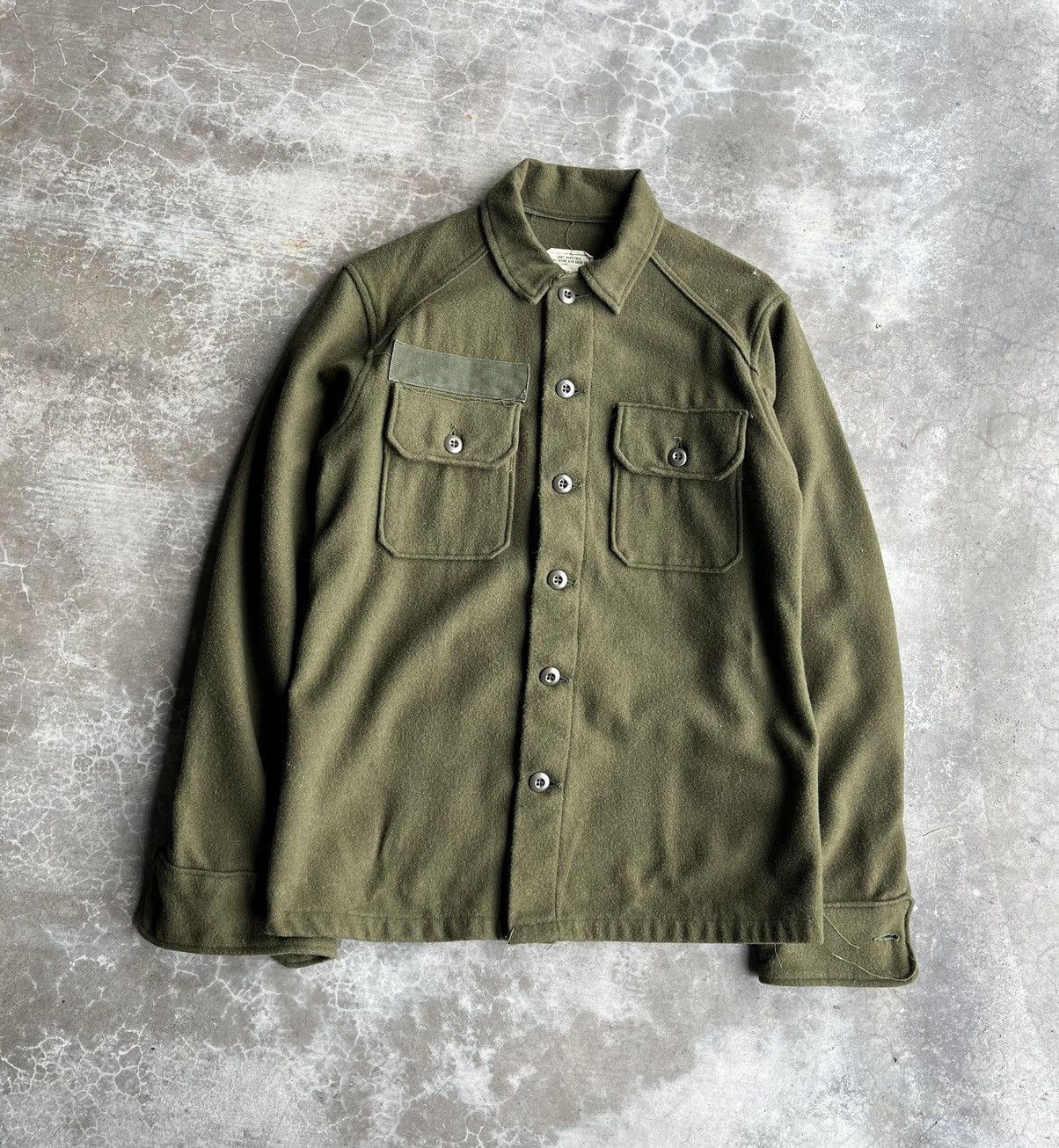 Vintage Vintage 1970’s Military Wool Button Up Shirt | Grailed
