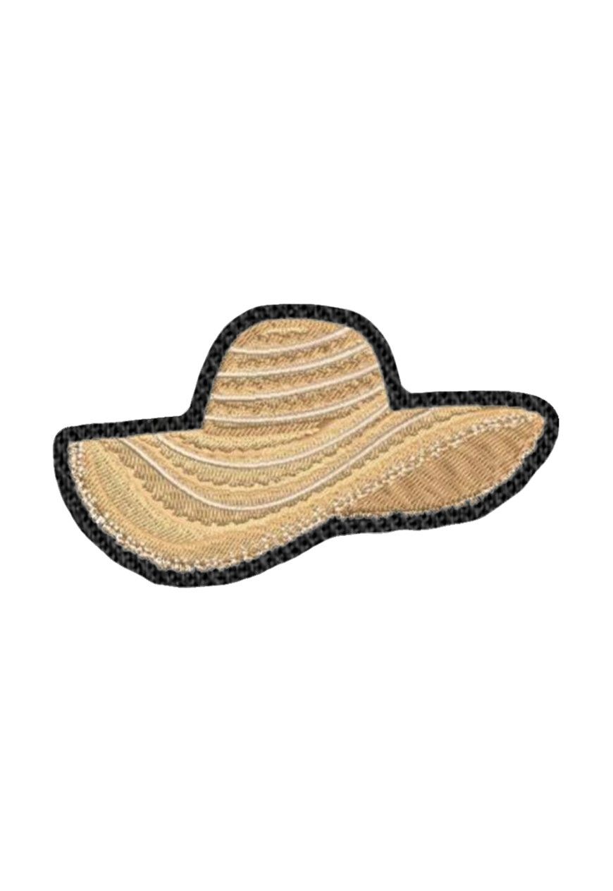 Custom CRW Straw Beach Hat iron on patch / sew on patch | Grailed