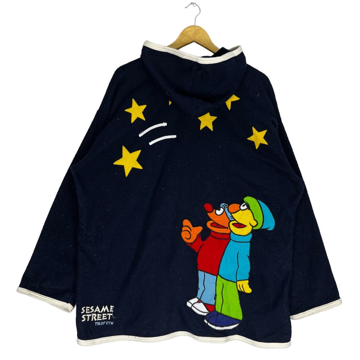 Vintage Sesame street cartoon fleece button jacket | Grailed