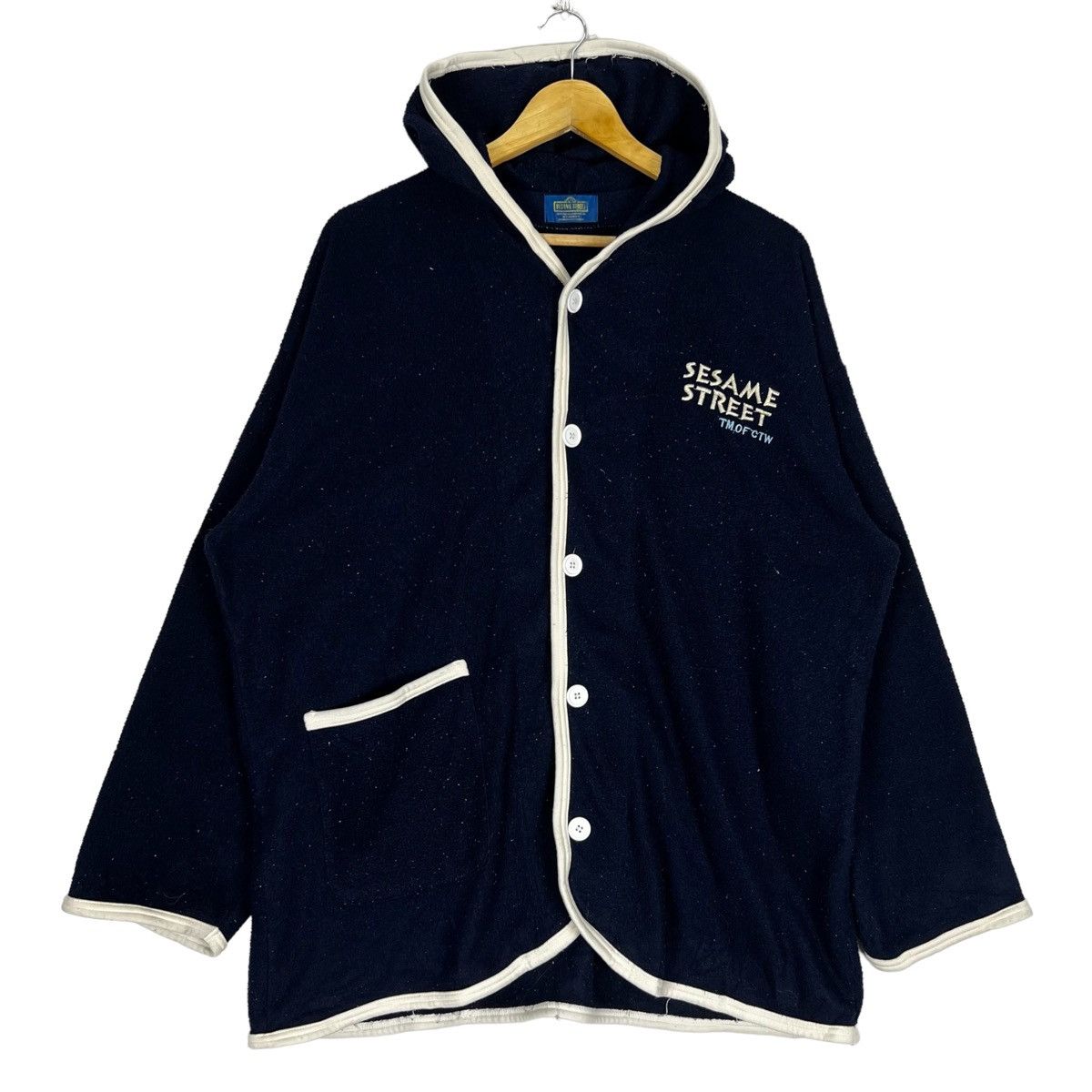 Vintage Sesame street cartoon fleece button jacket | Grailed