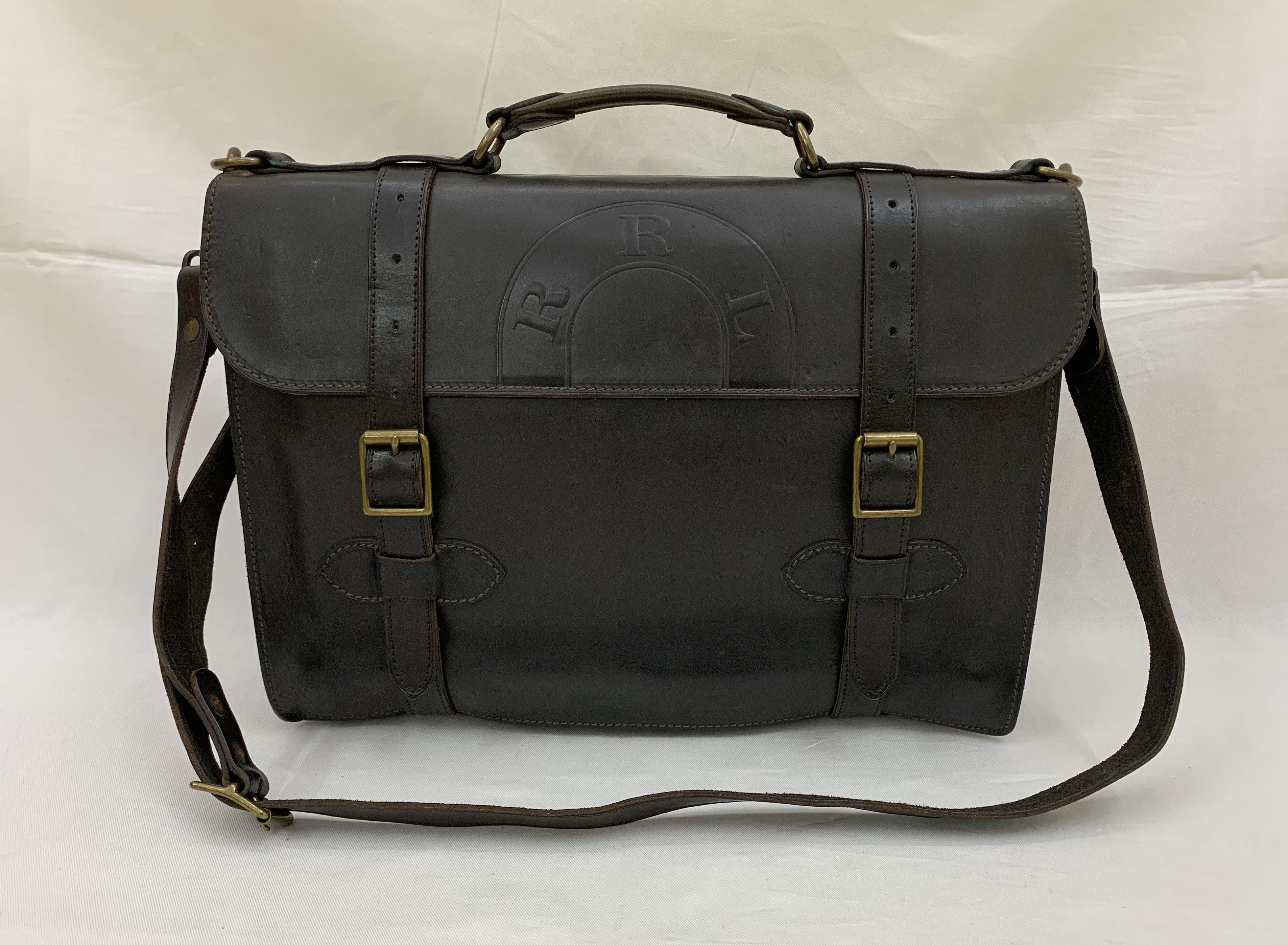 RRL Ralph Lauren × Ralph Lauren × Streetwear Double RL Leather ...