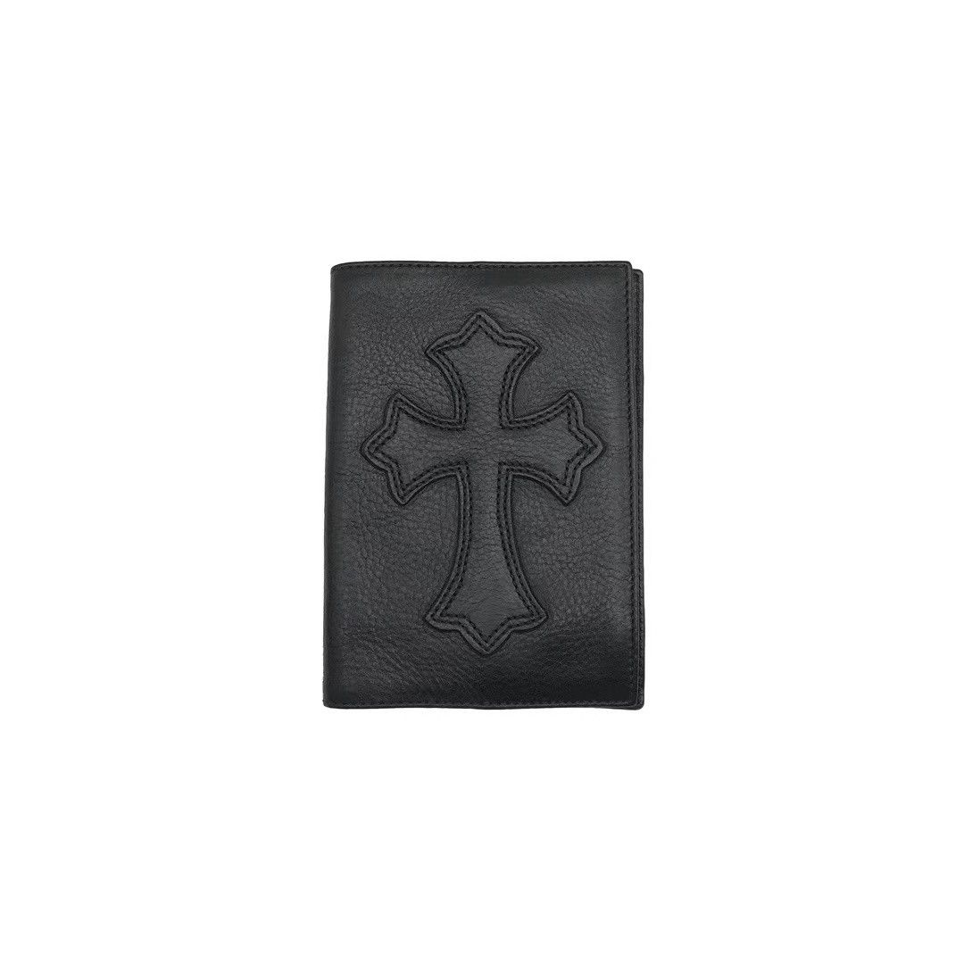 Chrome Hearts Chrome Hearts Black Cross Leather Wallet/Passport Holder ...