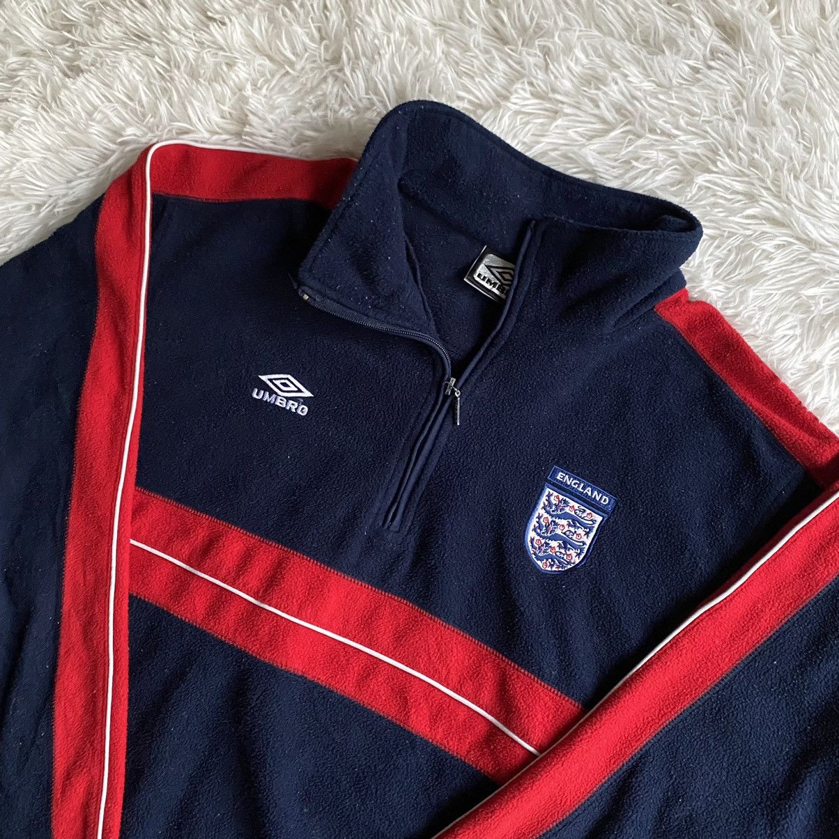 Vintage Rare Vintage Umbro England Fifa World Cup 1/4Zip Sweatshirt ...